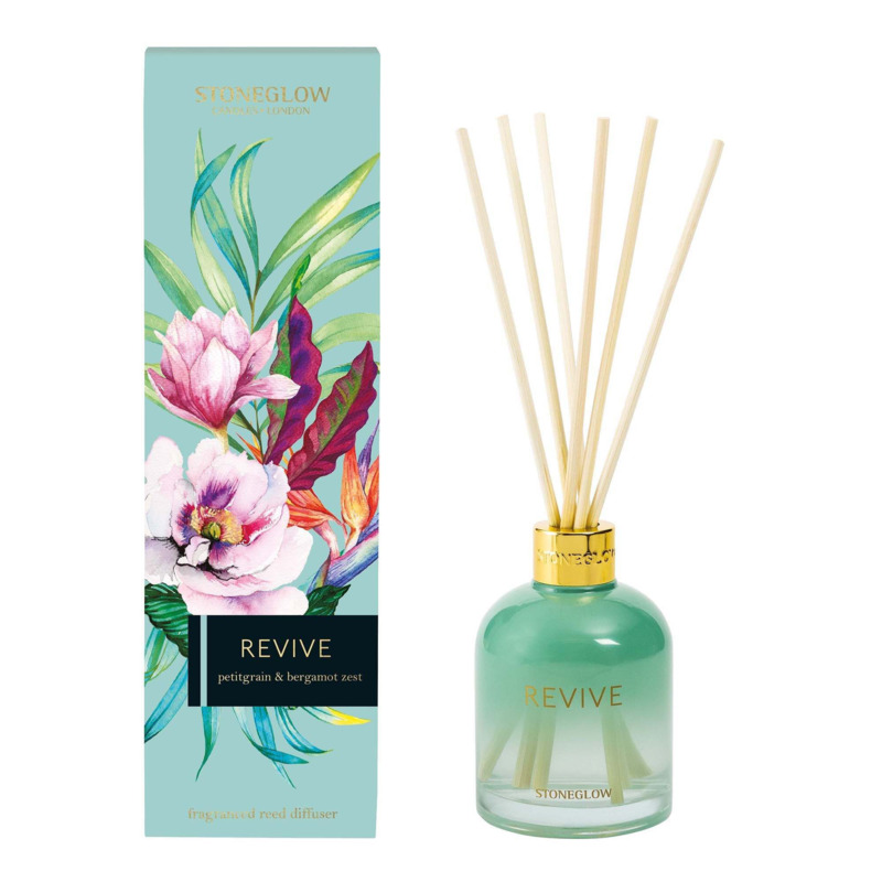 Petitgrain & Bergamot Zest Revive Reed Diffuser, 150ml Blue by Dunelm ...