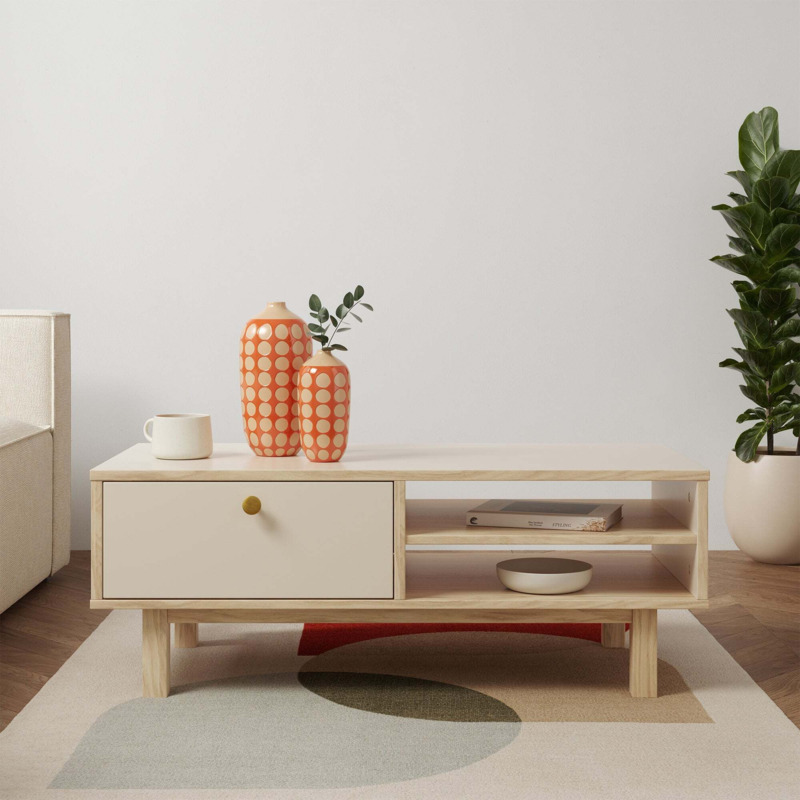 Iver Coffee Table Cream by Dunelm | ufurnish.com