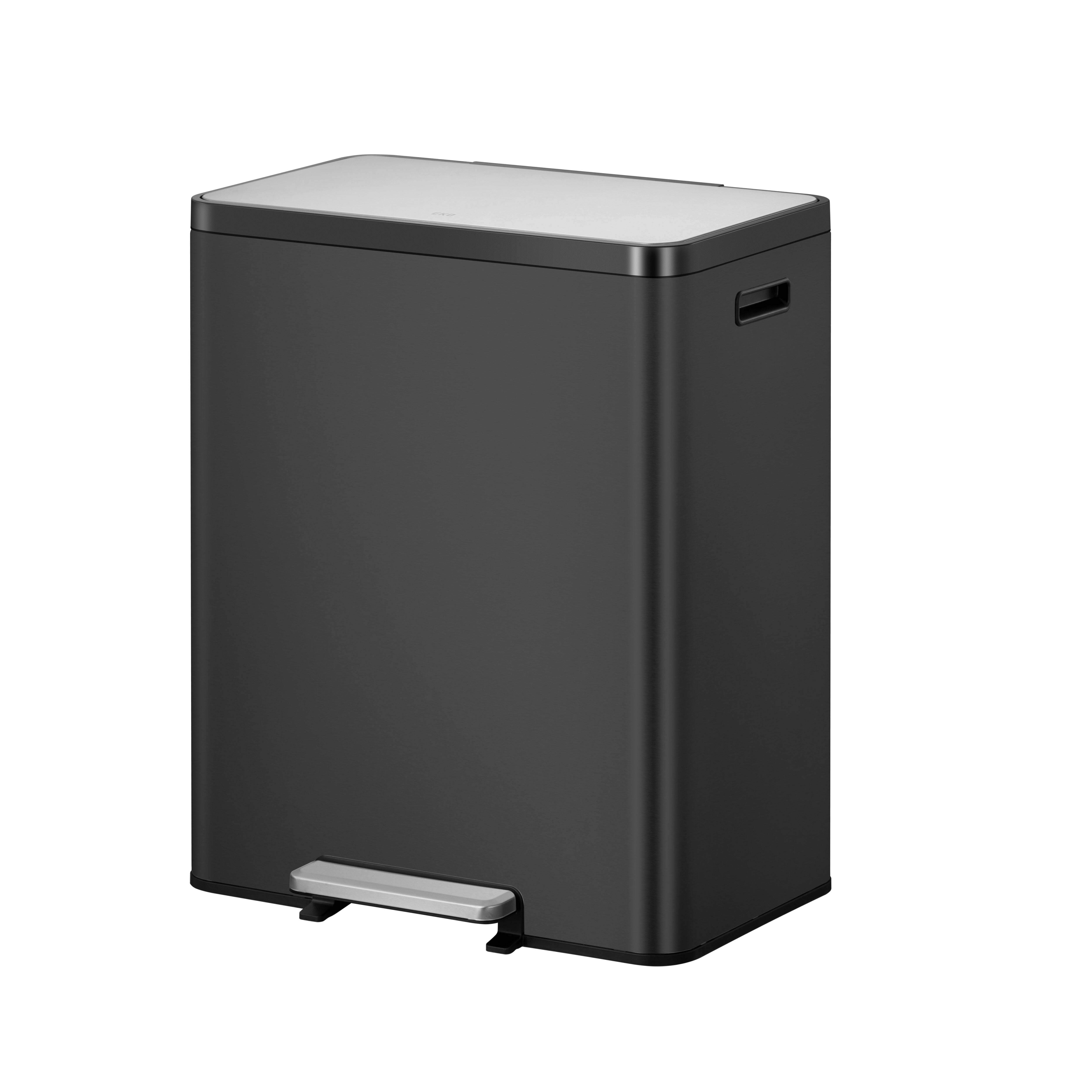 EKO Ecocasa II 30/30L Matt Black Steel Recycling Bin Black by Dunelm ...