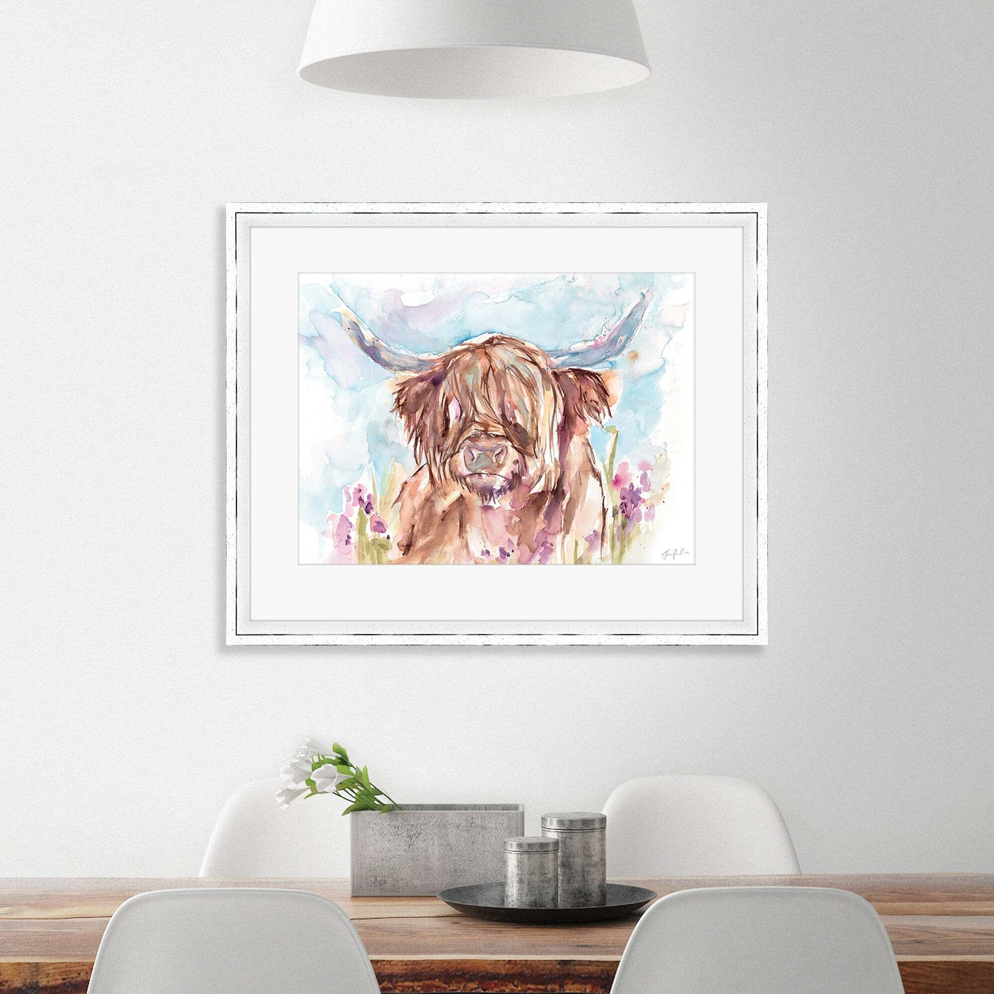 The Art Group Highland Cow Framed Print Brown by Dunelm | ufurnish.com
