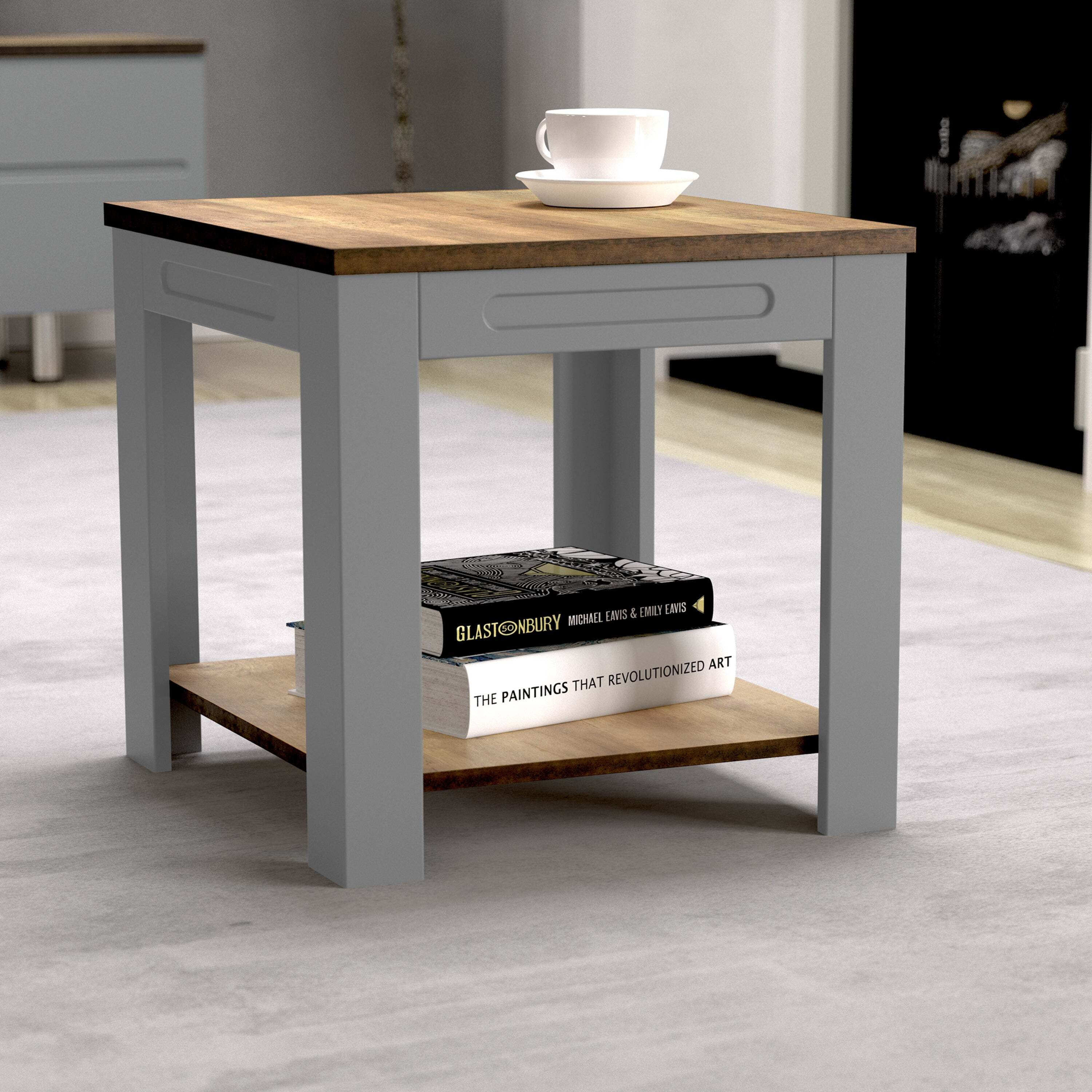 White Sands Side Table Grey by Dunelm | ufurnish.com