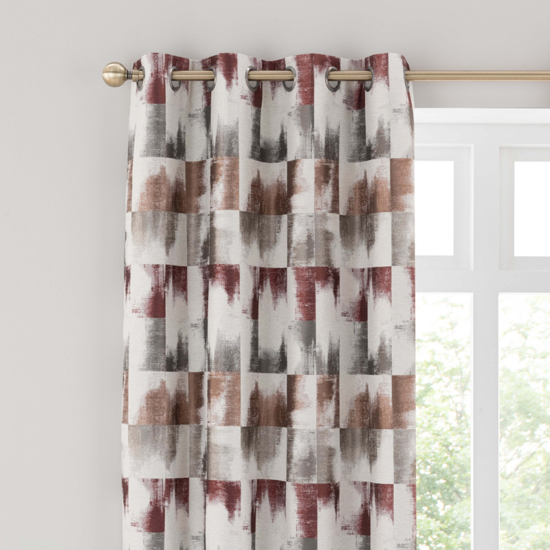 Belgravia Red Eyelet Curtains Red by Dunelm | ufurnish.com