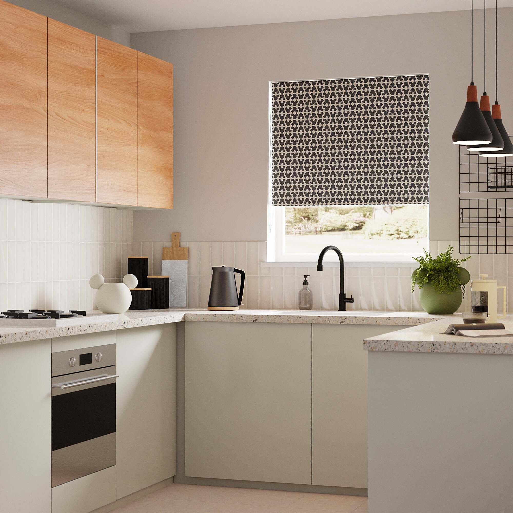 Disney Mickey Mouse Natural Roller Blind Natural by Dunelm | ufurnish.com