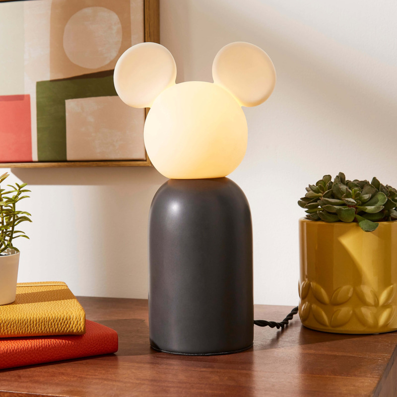Disney Mickey Mouse Lunebar Table Lamp, Graphite Grey by Dunelm ...