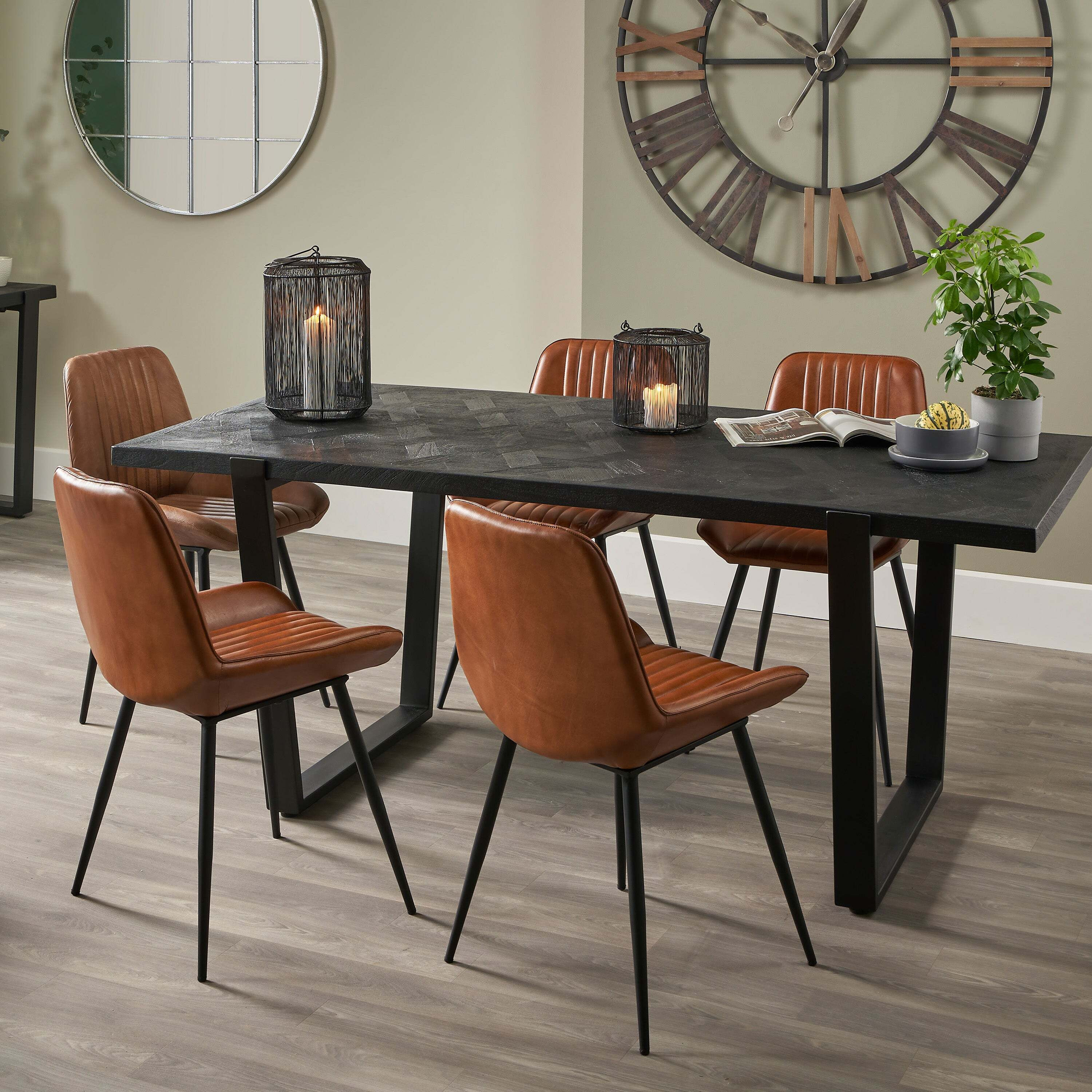 Pacific Mashu 6 Seater Rectangular Dining Table, Mango Wood Black by ...