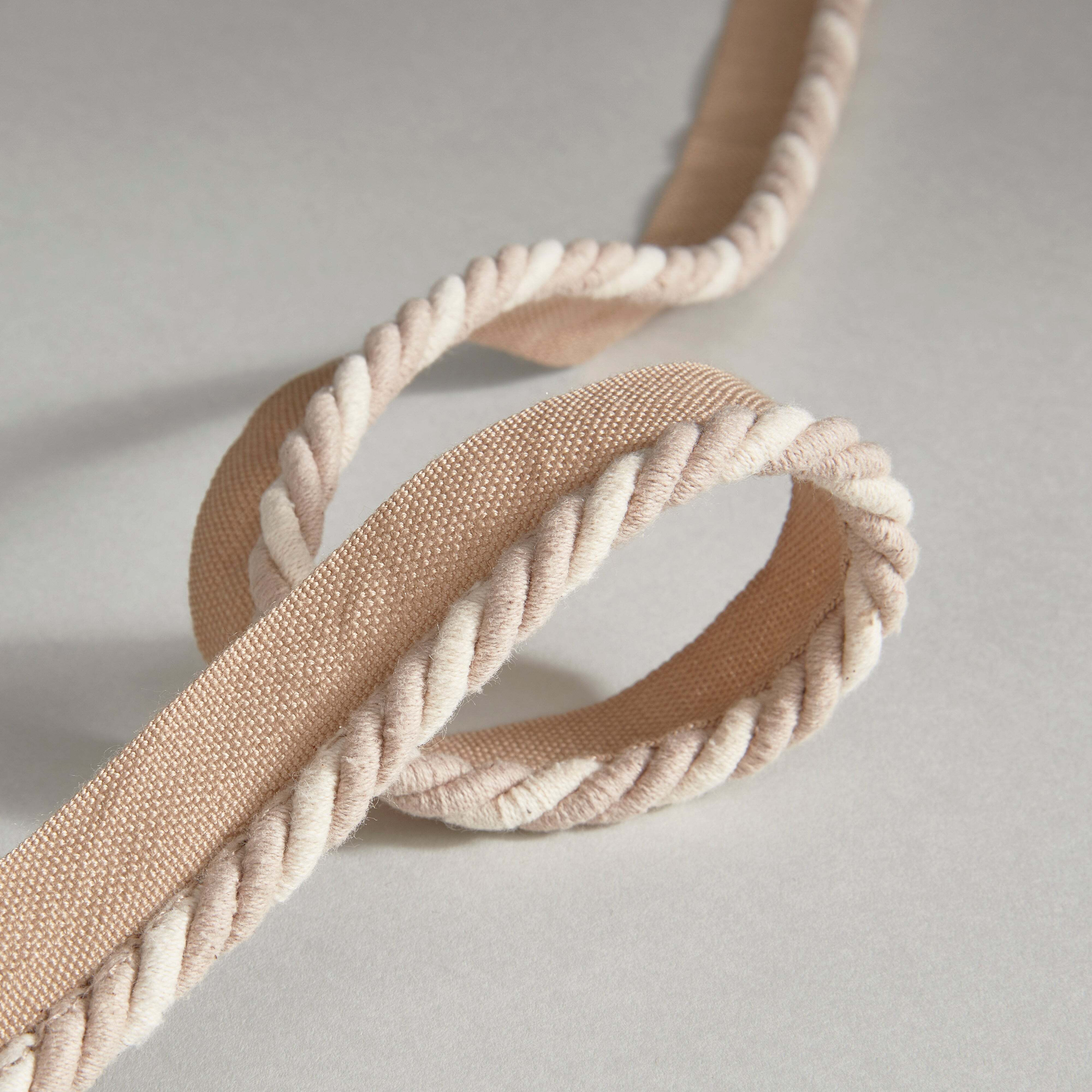 Flanged Cord Cotton Linen Trim 15m Bundle Natural by Dunelm | ufurnish.com