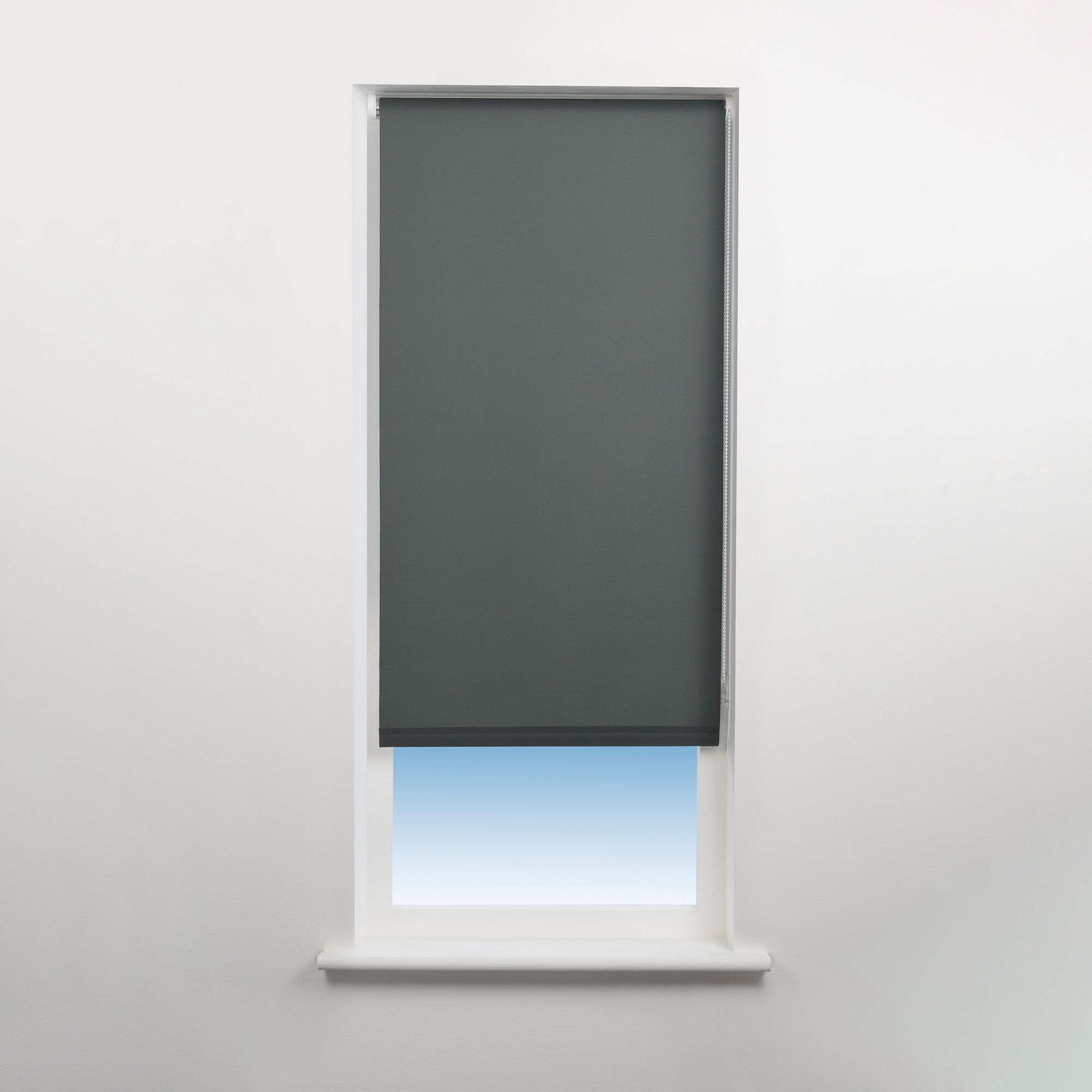 Universal Plain Charcoal Daylight Roller Blind Dark Grey by Dunelm | ufurnish.com