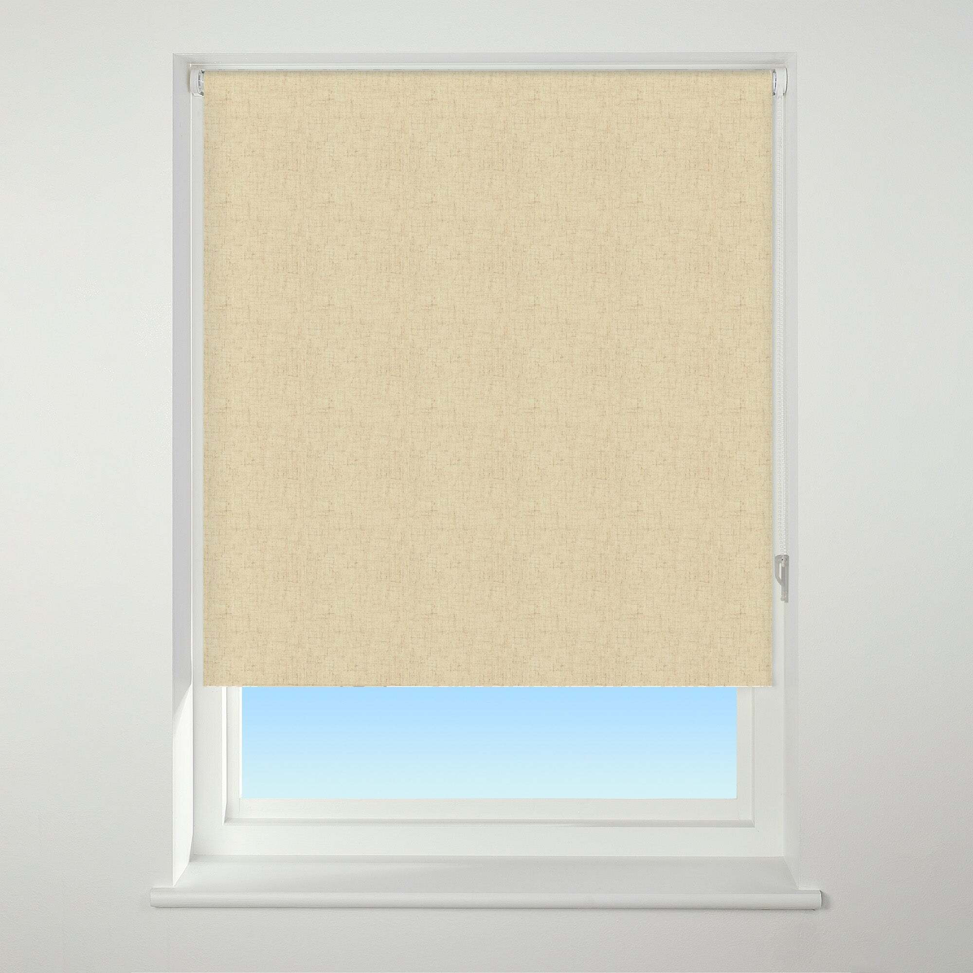 Universal Texture Linen Natural Roller Blind Beige by Dunelm | ufurnish.com