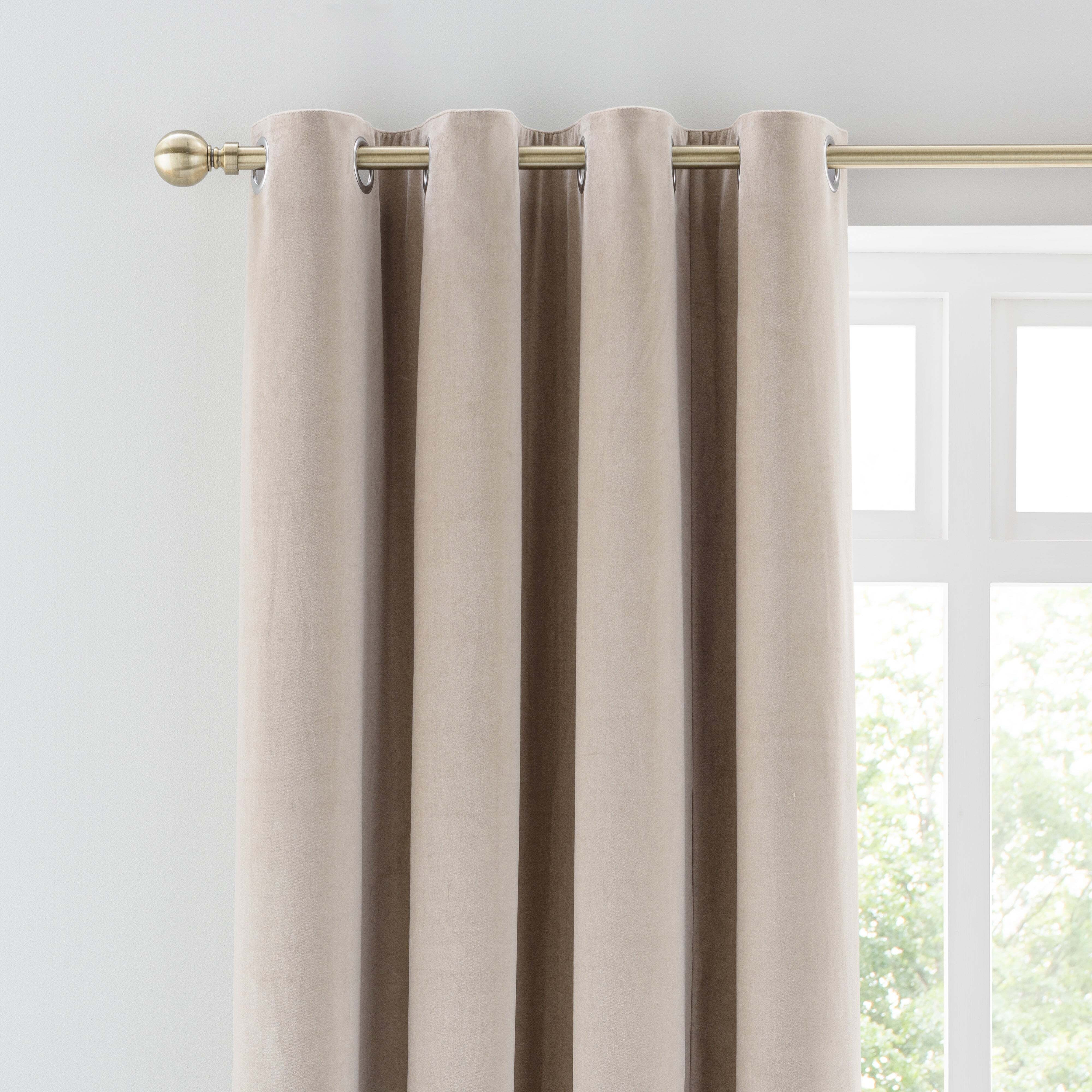 Clara Natural Eyelet Curtains Natural by Dunelm | ufurnish.com
