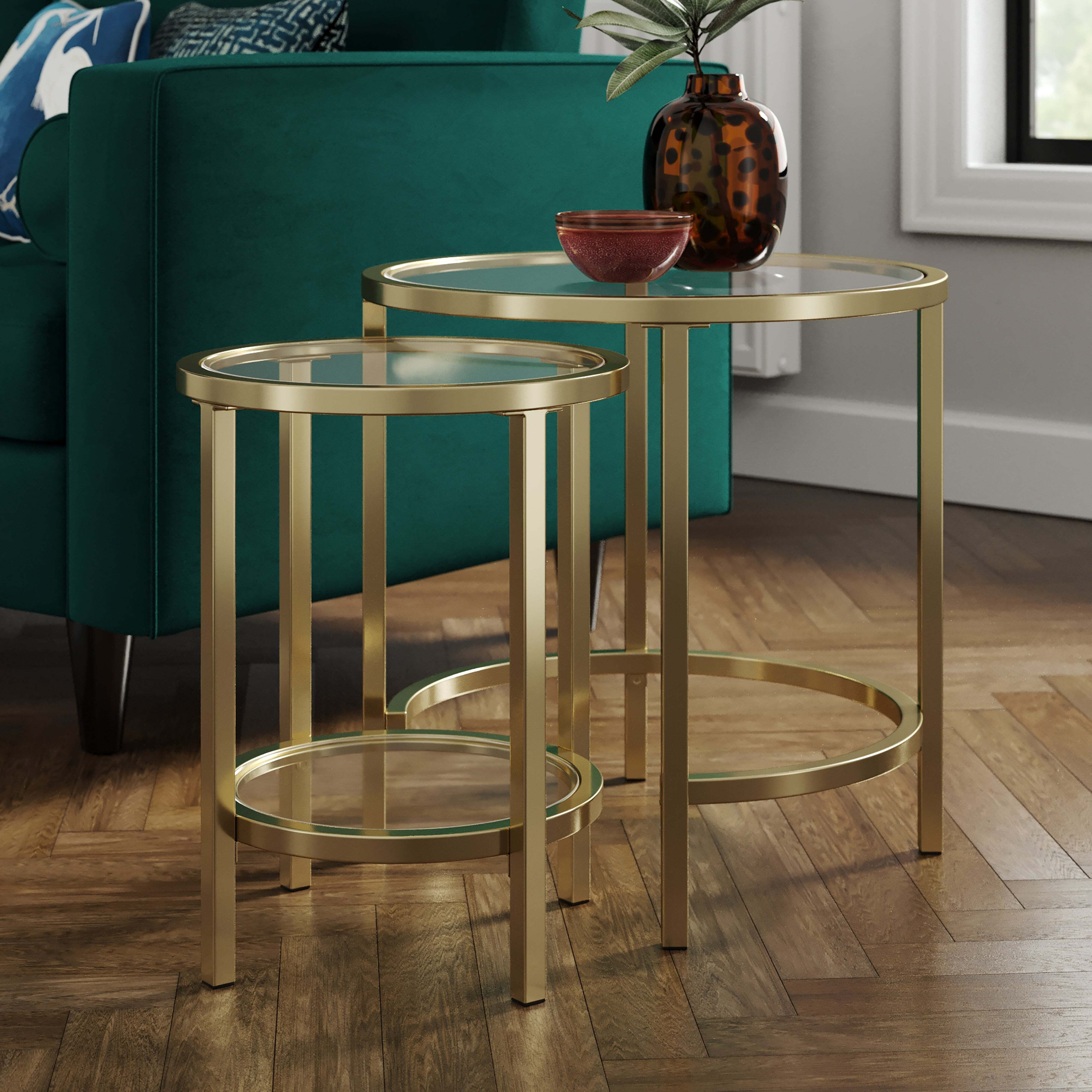 Sofia Nest of Tables Gold by Dunelm | uFurnish.com