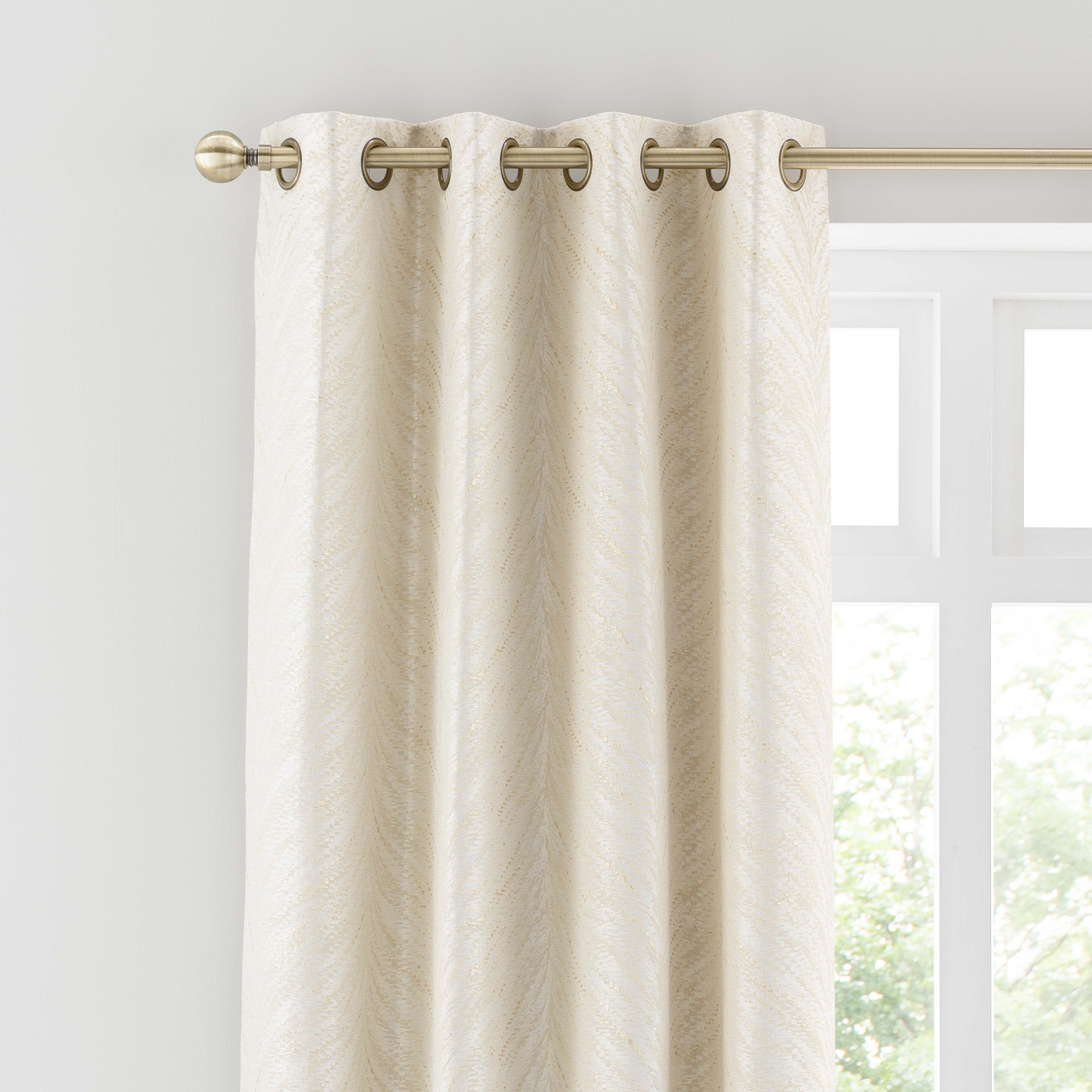 Flame Eyelet Curtains Natural Natural by Dunelm | ufurnish.com