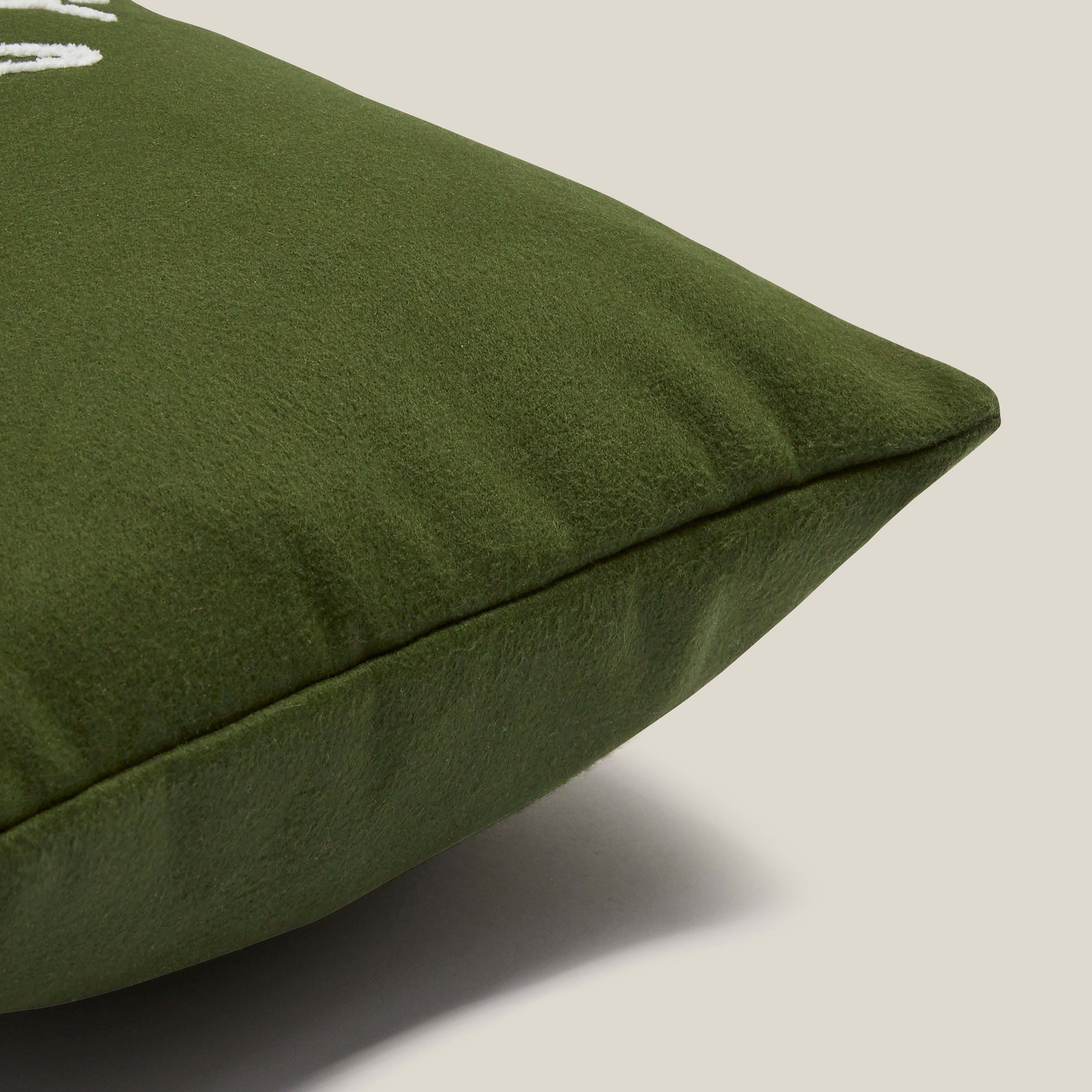 Dunelm Let's Snuggle Olive Green Cushion 30cm x 50cm Olive (Green) by ...