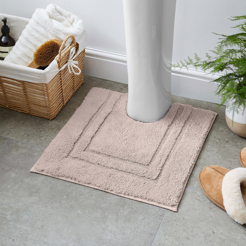 Luxury Cotton Pedestal Mat Cream by Dunelm | ufurnish.com