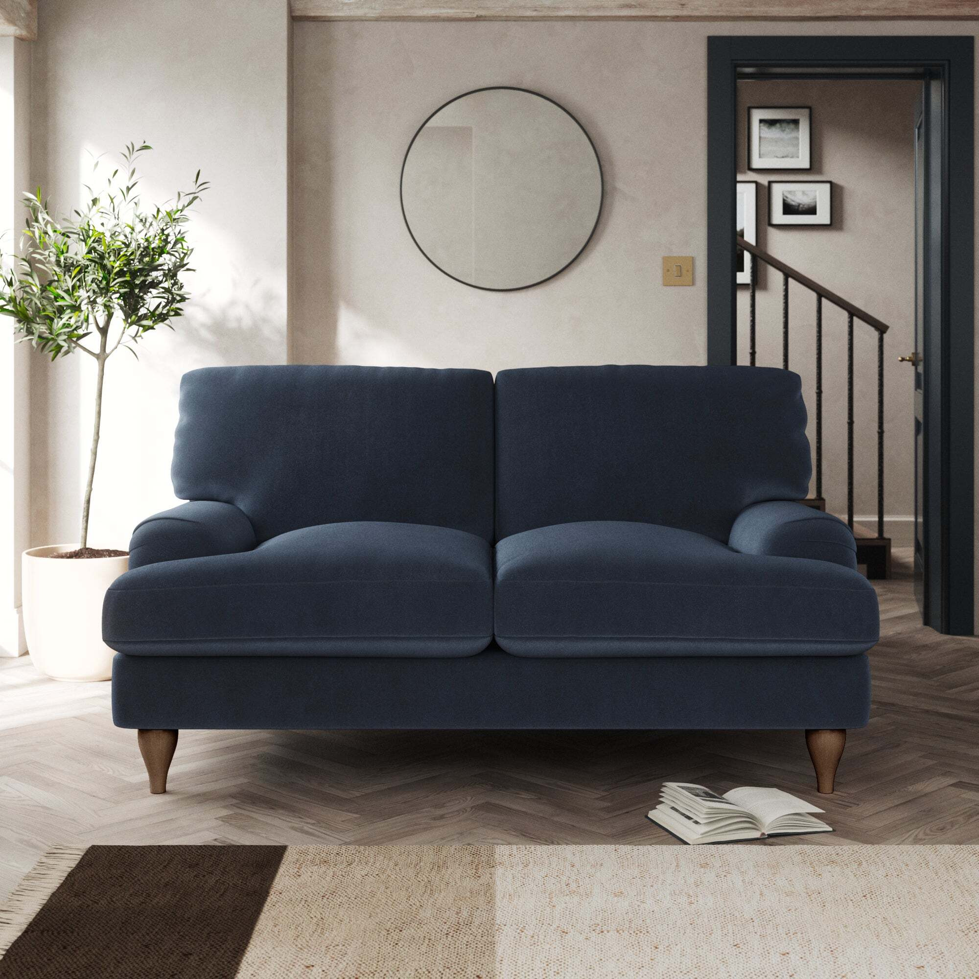Darwin 2 Seater Sofa blue by Dunelm | ufurnish.com