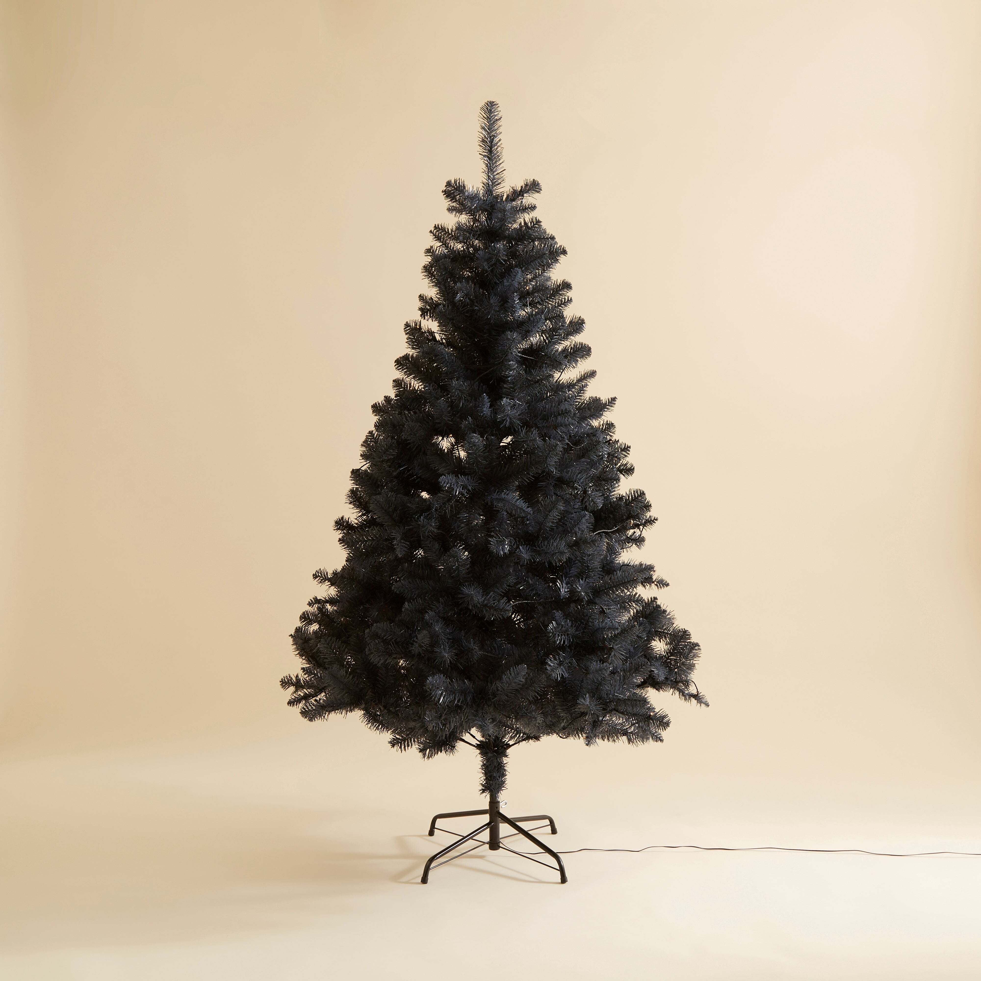 6ft Pre Lit Navy 180 LED Mountain Pine Christmas Tree Navy by Dunelm ...
