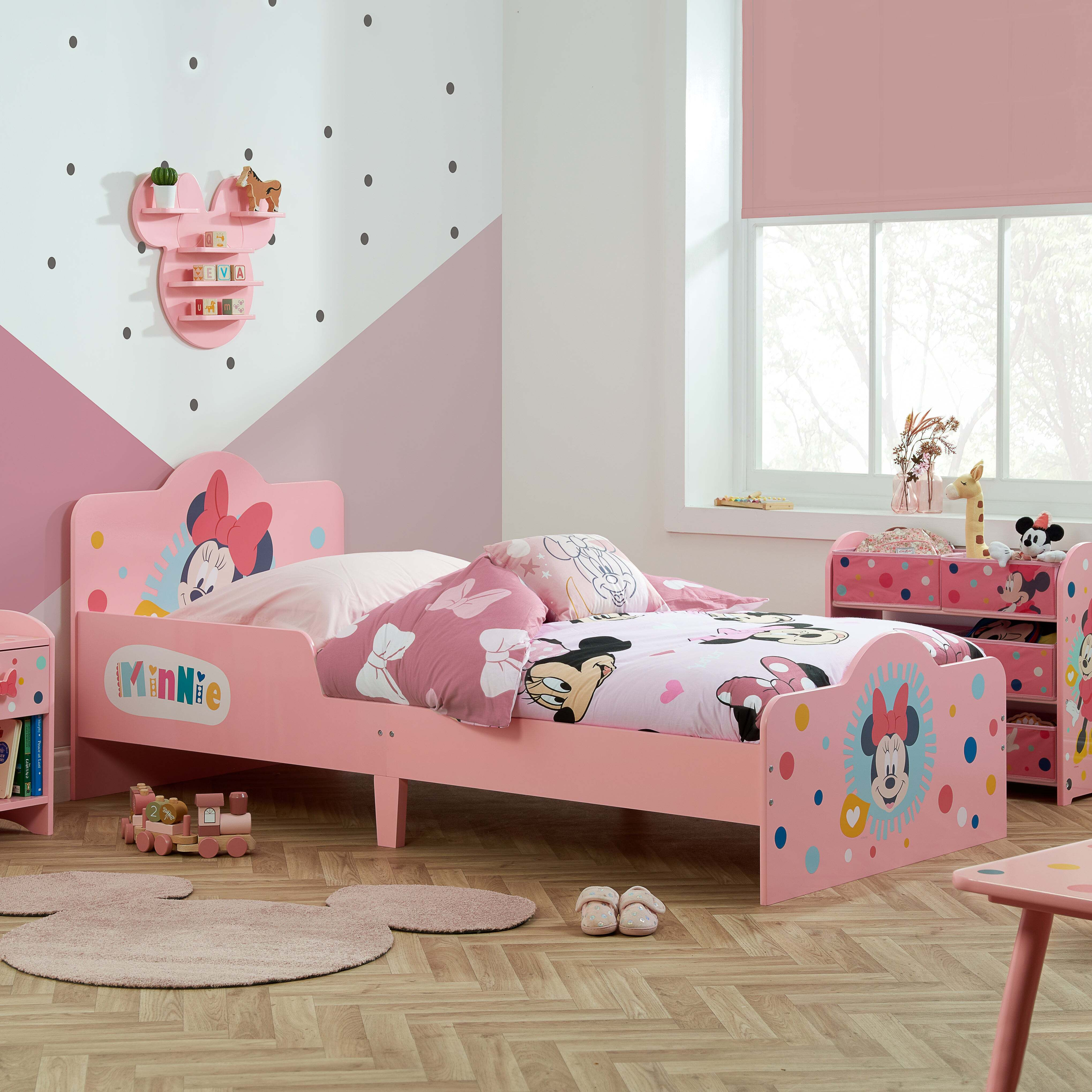 Minnie Mouse Single Bed Pink by Dunelm | ufurnish.com