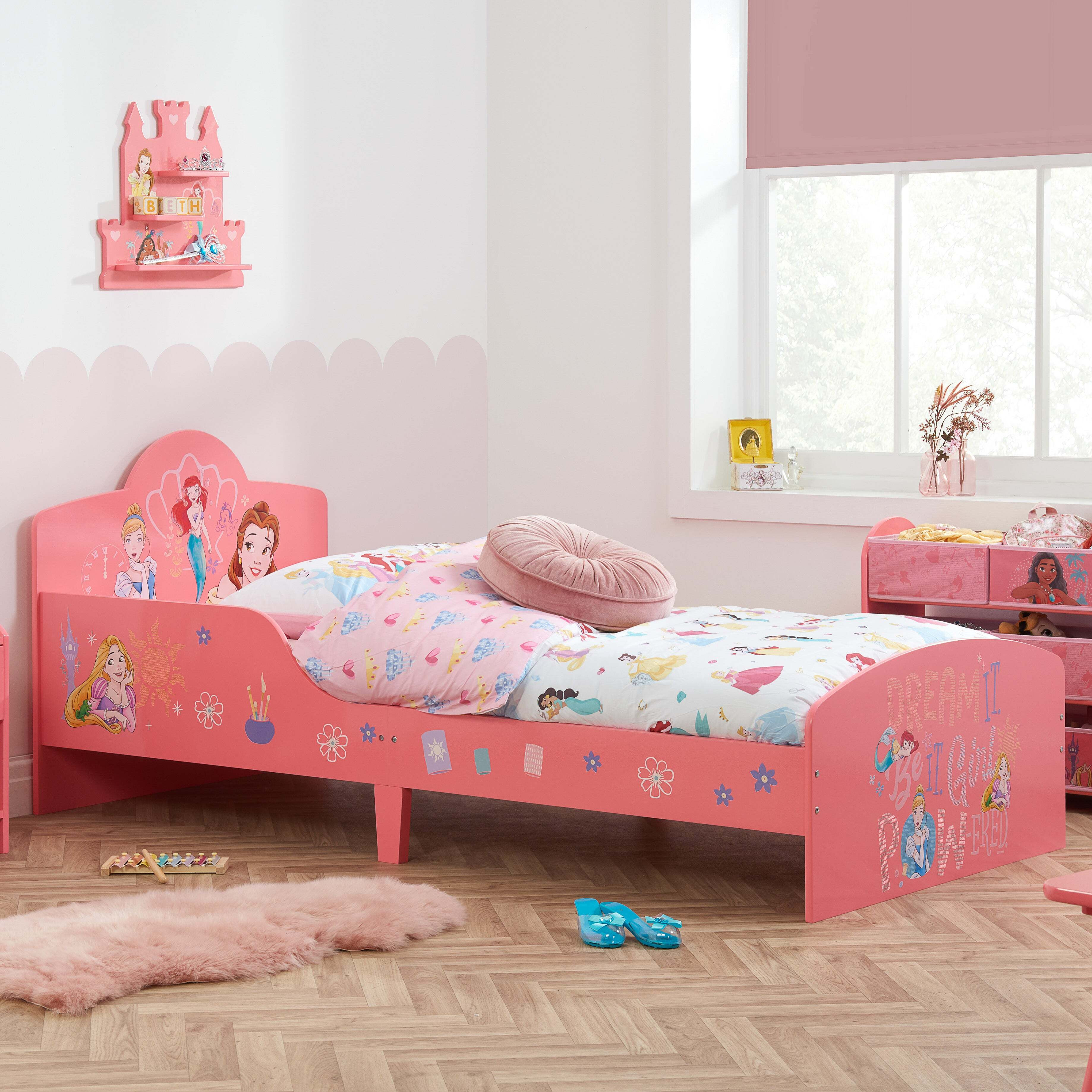 Disney Princess Single Bed Pink by Dunelm | ufurnish.com