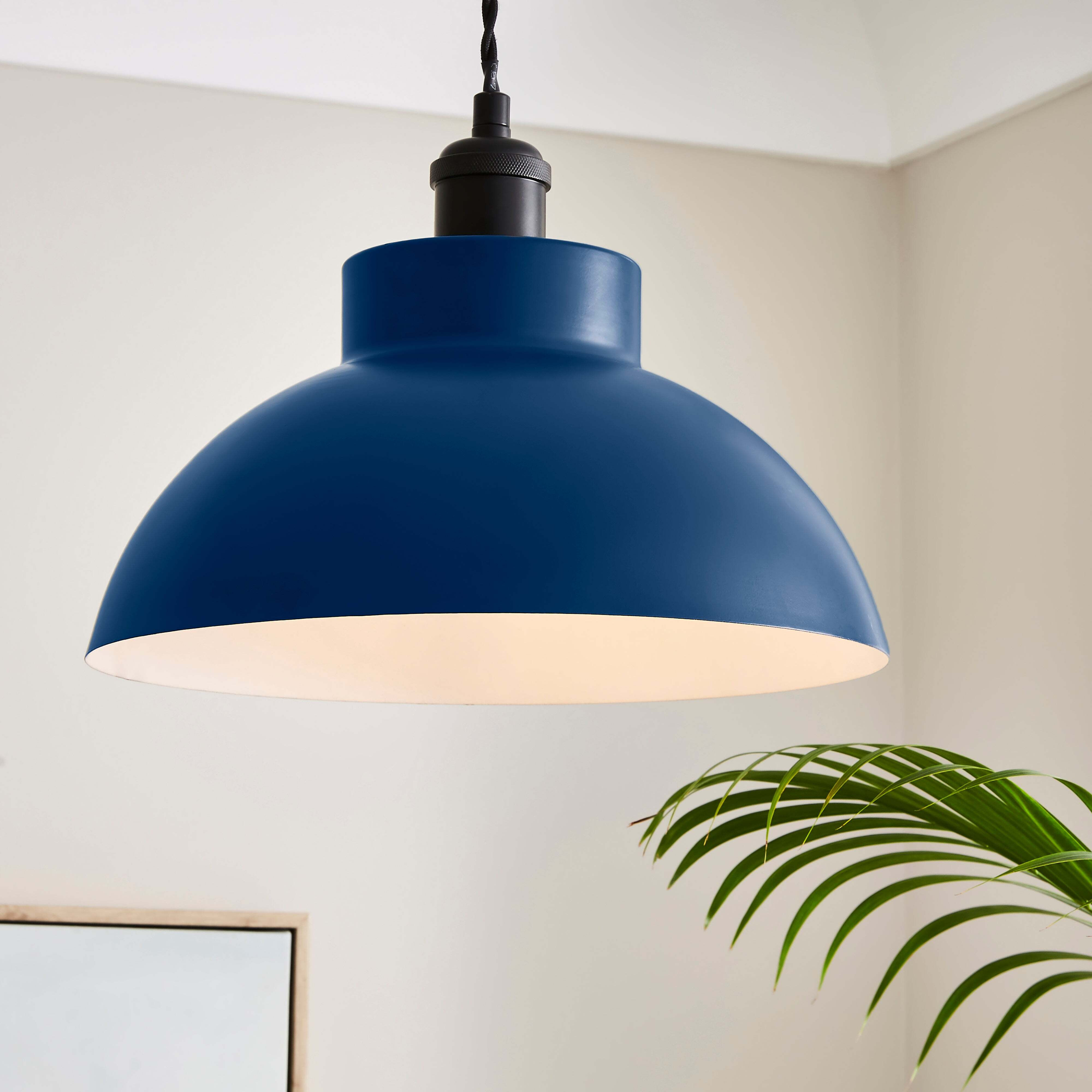 Barque Metal Pendant Blue by Dunelm | ufurnish.com
