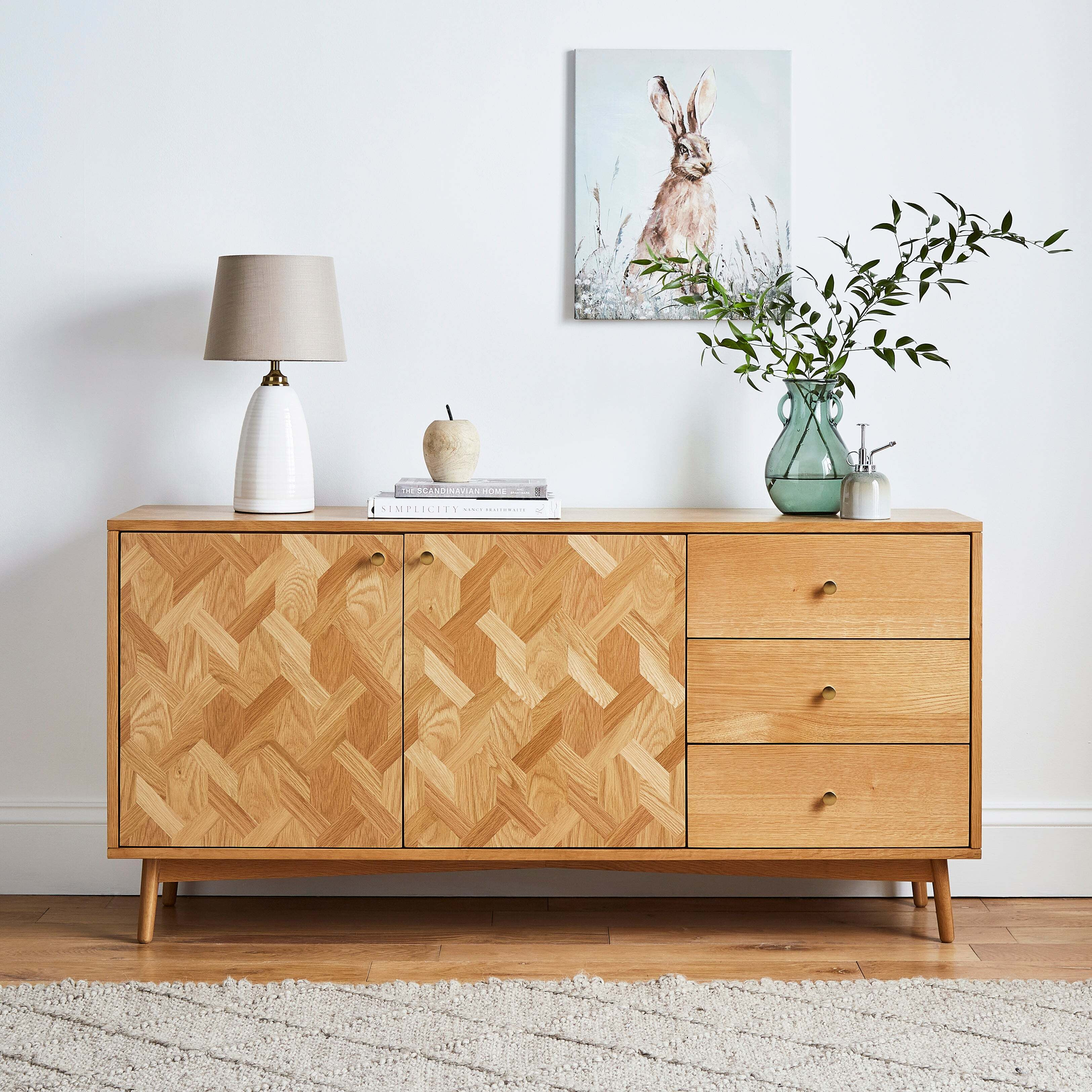 Farris Large Sideboard Light Oak by Dunelm | ufurnish.com