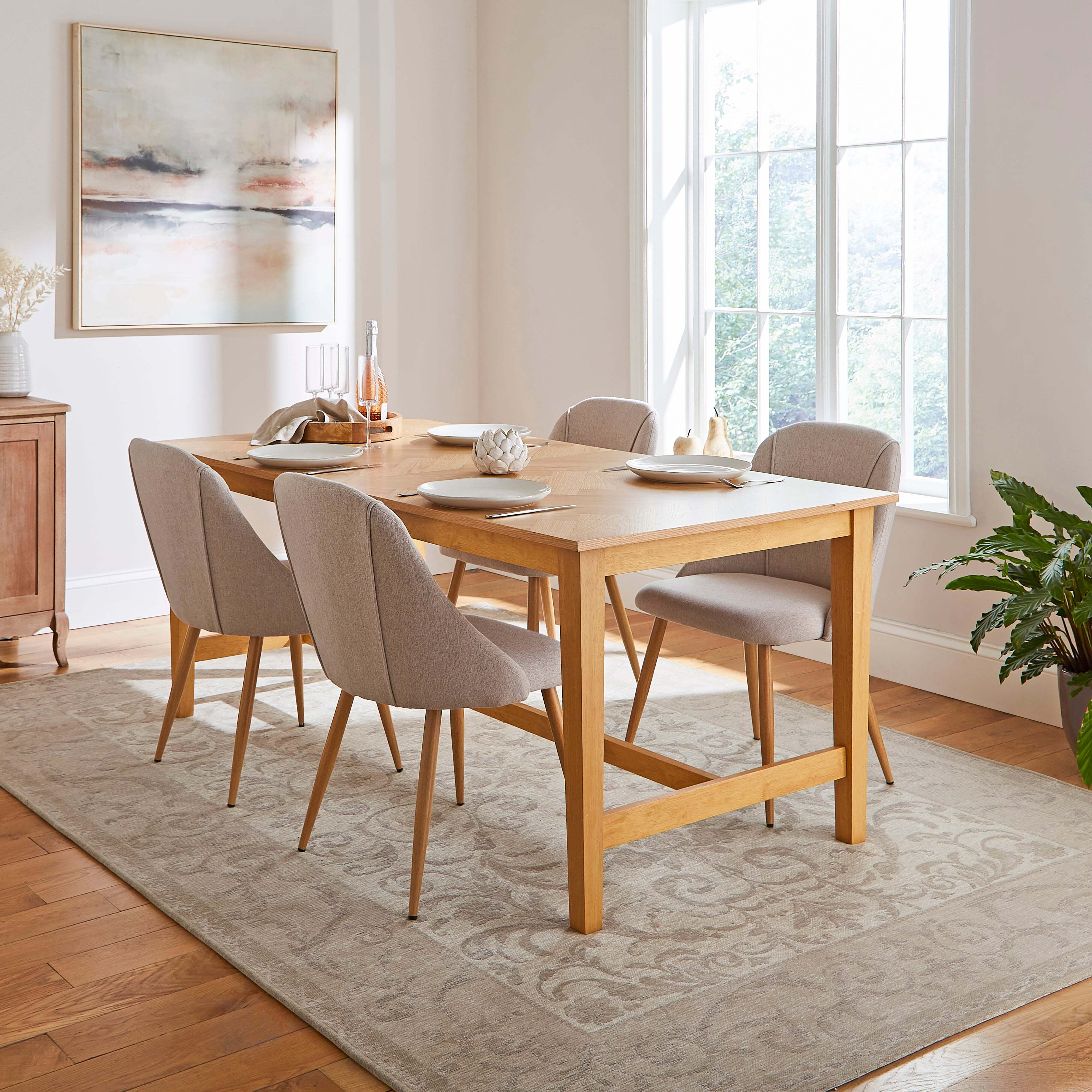 Frederick 8 Seater Rectangular Extendable Dining Table Natural by ...