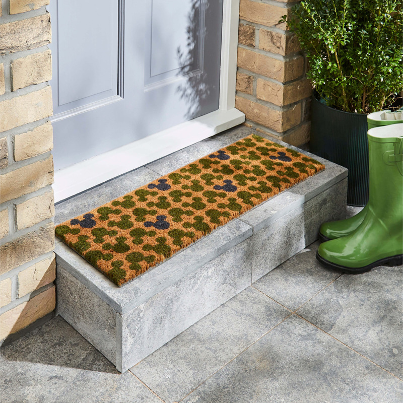 Disney Mickey Mouse Coir Step Doormat yellow by Dunelm | ufurnish.com
