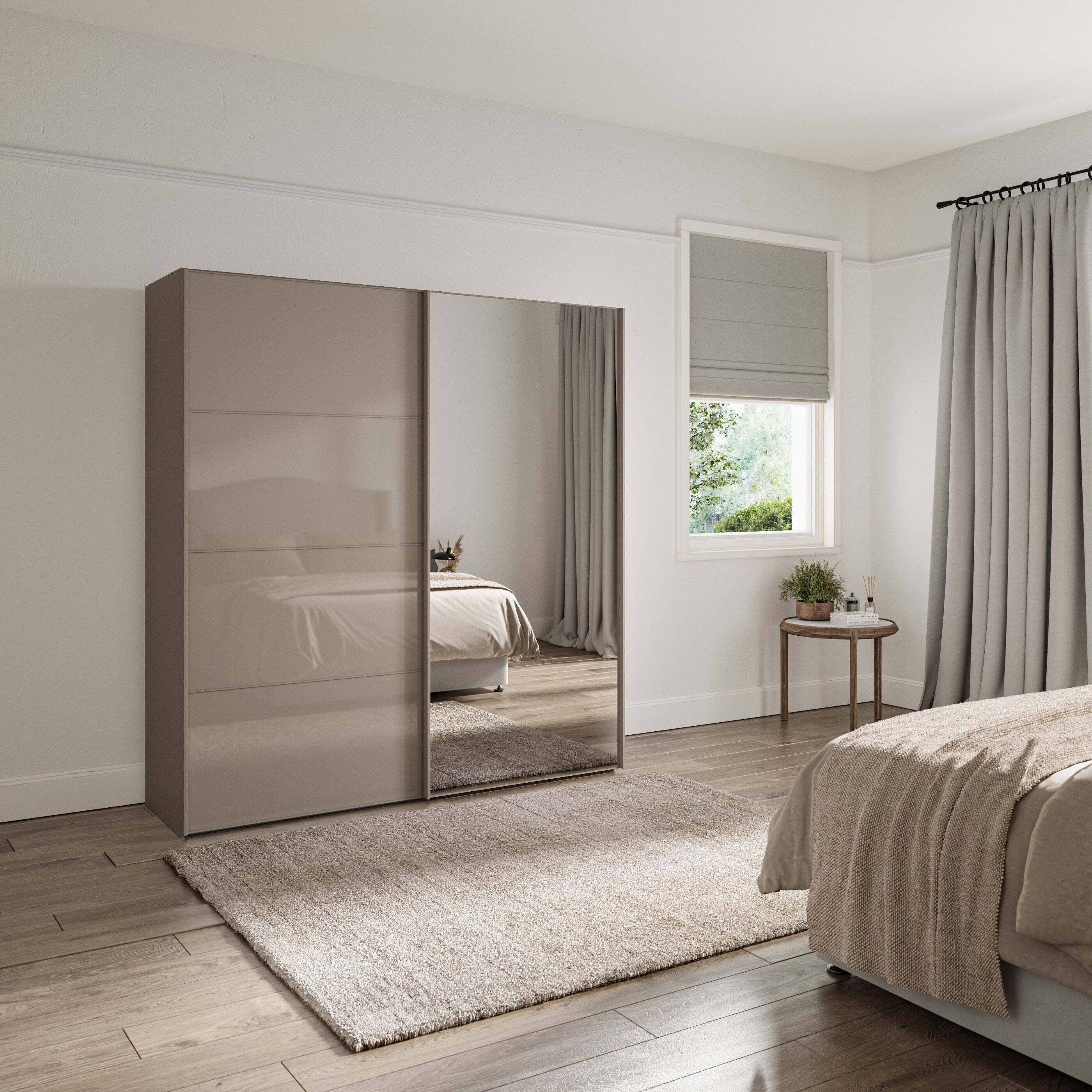 Wiemann Altena 2m Sliding Wardrobe Pebble by Dunelm | ufurnish.com