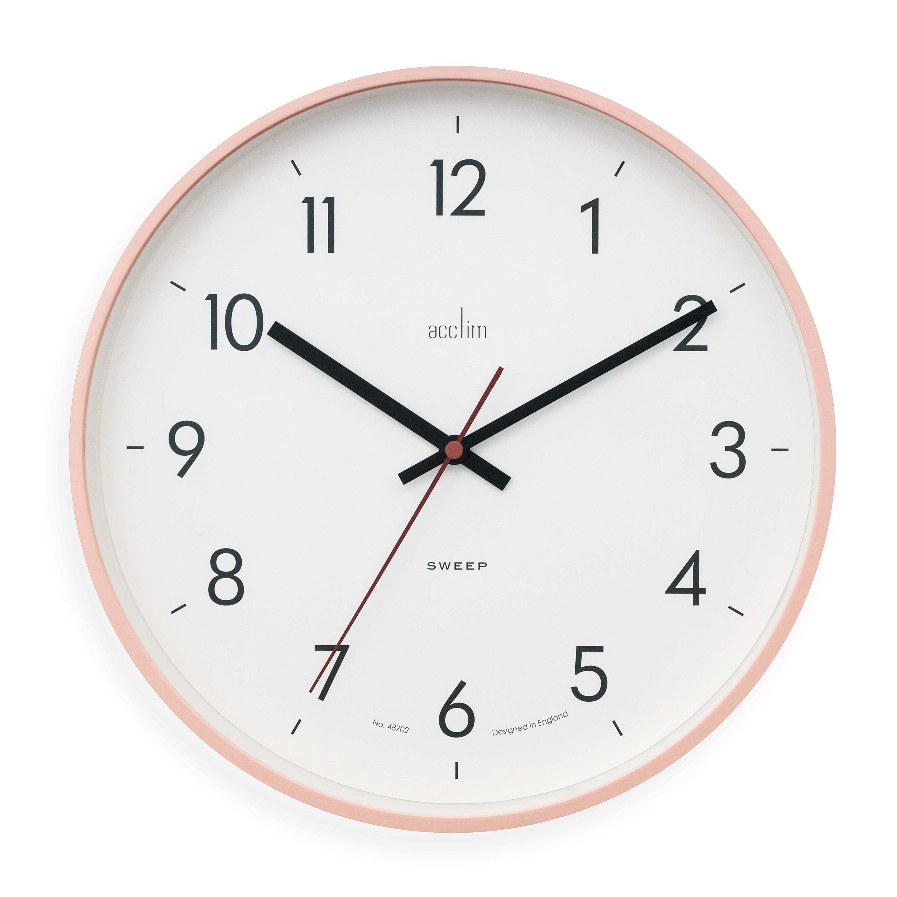 Acctim Aster Wall Clock Pink by Dunelm | ufurnish.com