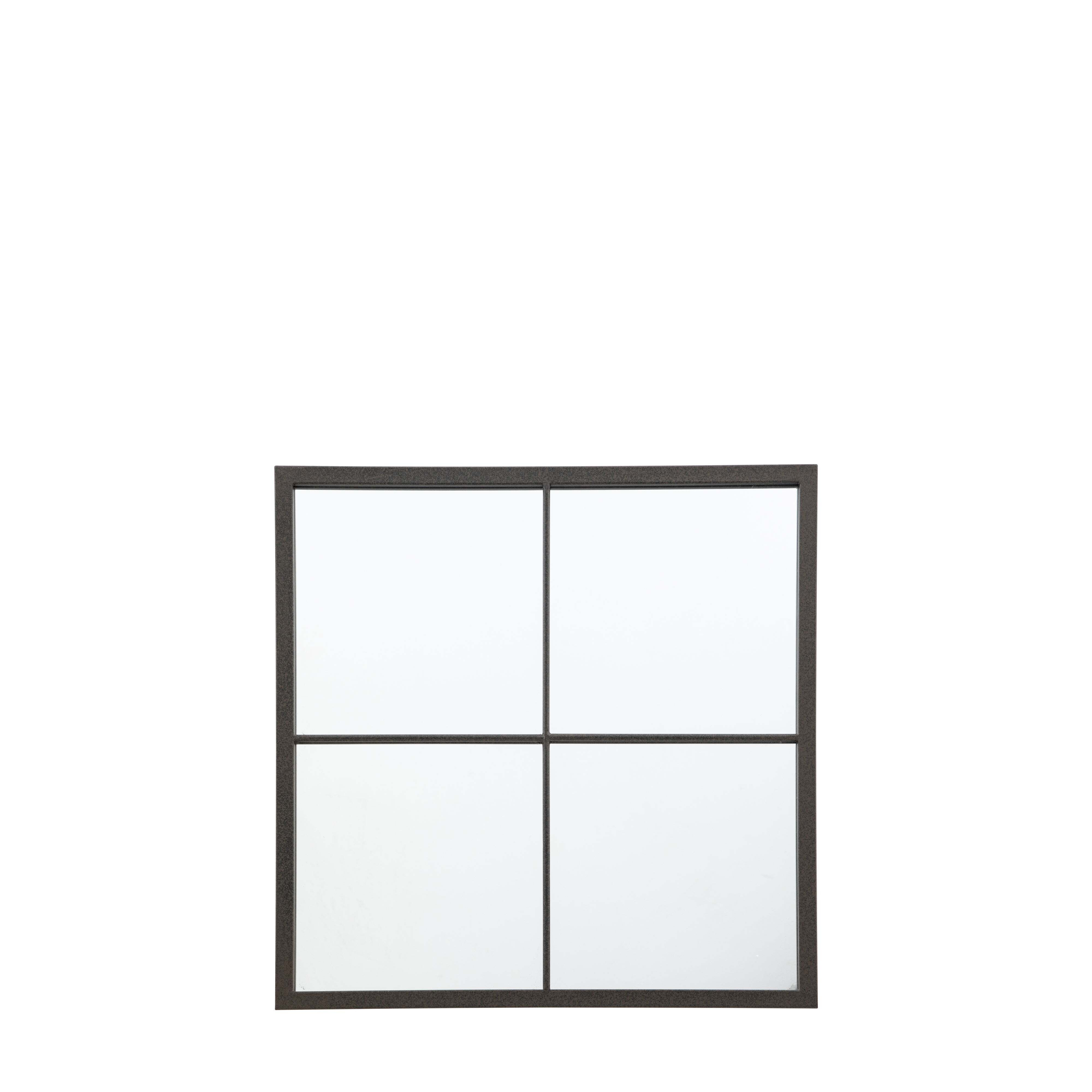 Bridling Window Square Wall Mirror Black by Dunelm | ufurnish.com