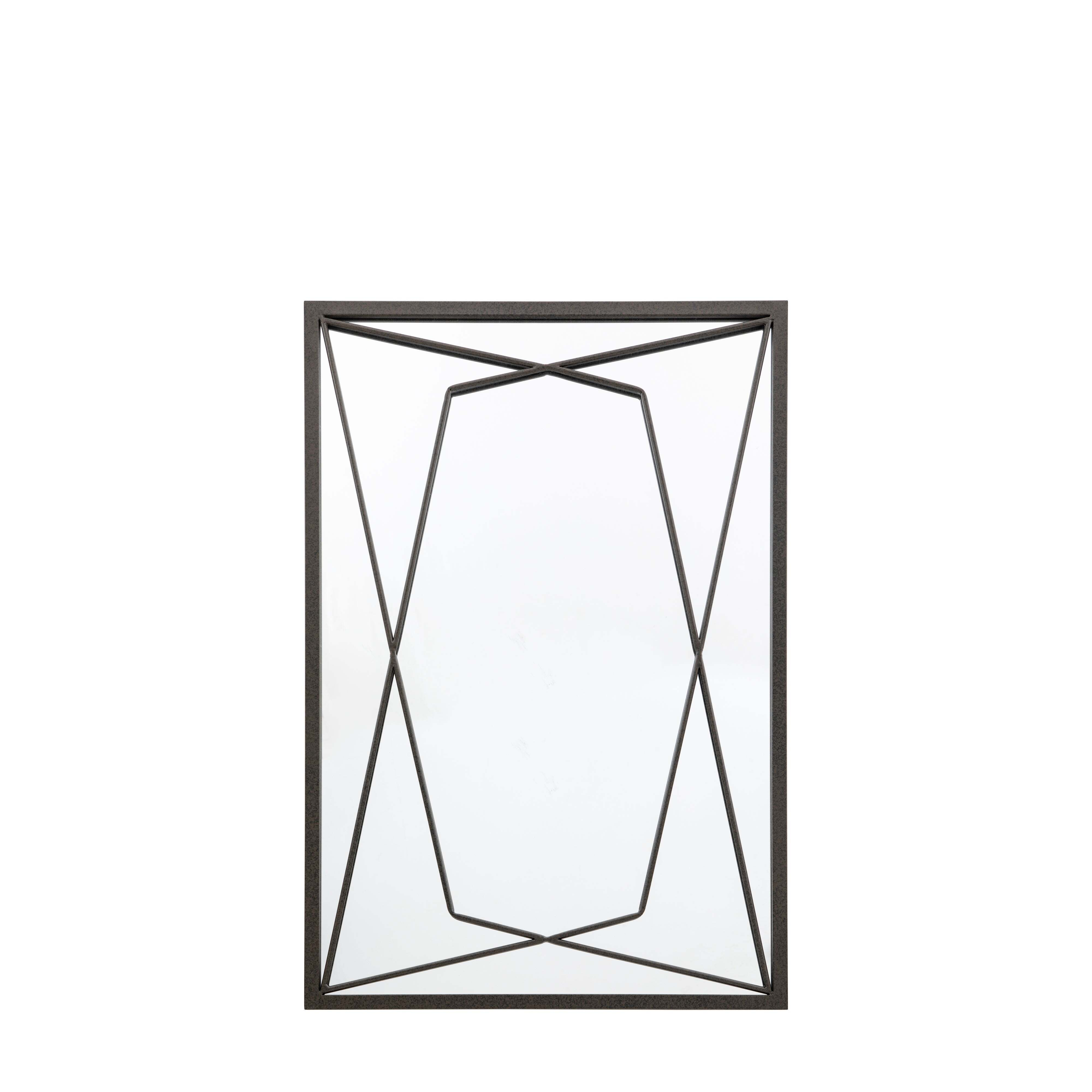 Filey Rectangle Wall Mirror Black by Dunelm | ufurnish.com