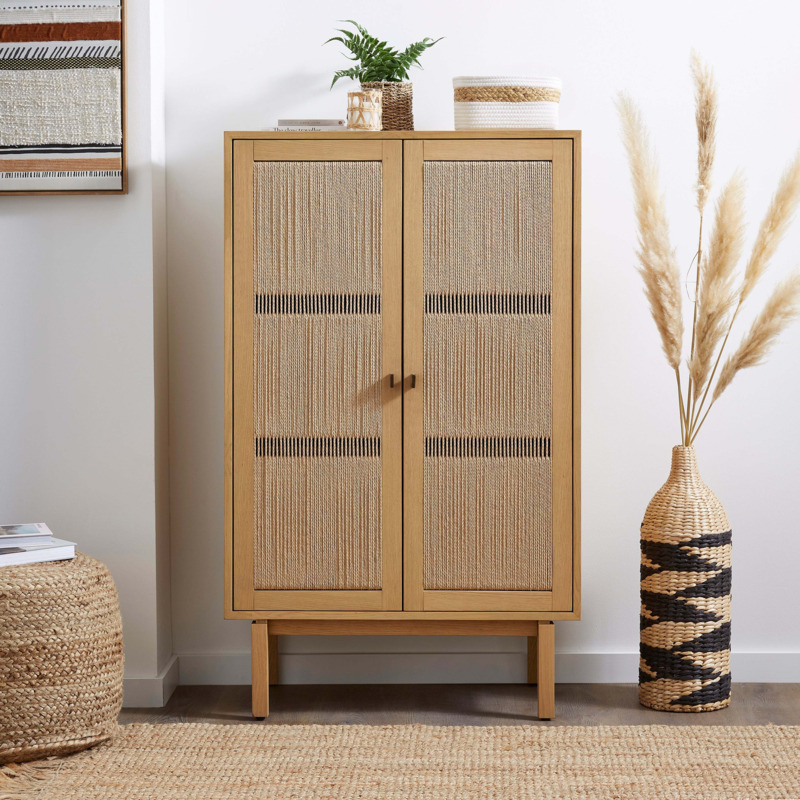 Hester Tall Sideboard Brown by Dunelm | ufurnish.com
