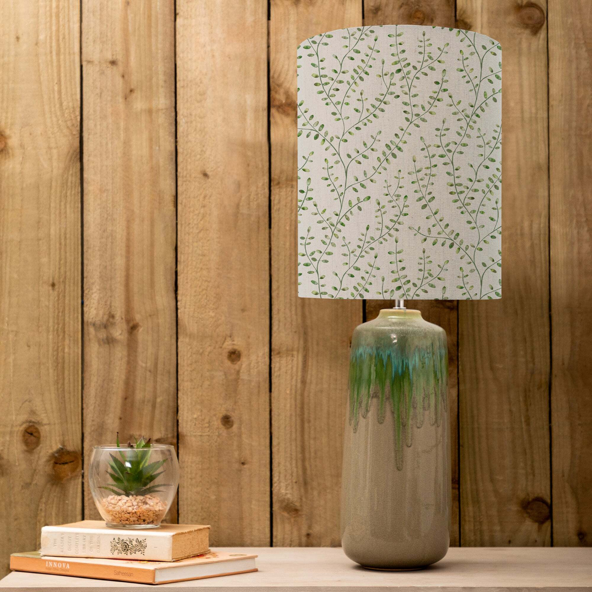 Neo Table Lamp with Eden Shade Eden Apple Green by Dunelm | ufurnish.com