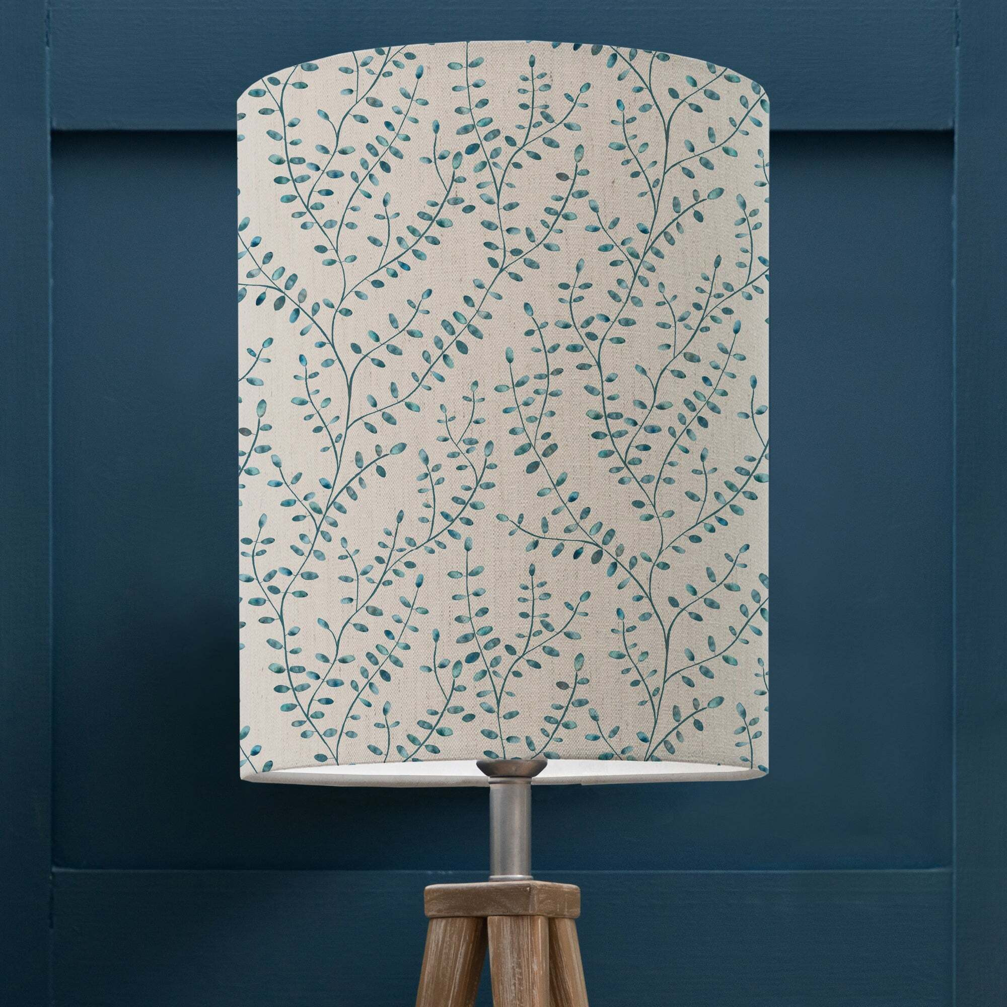 Eden Cylinder Lamp Shade Eden Ocean Blue by Dunelm | ufurnish.com