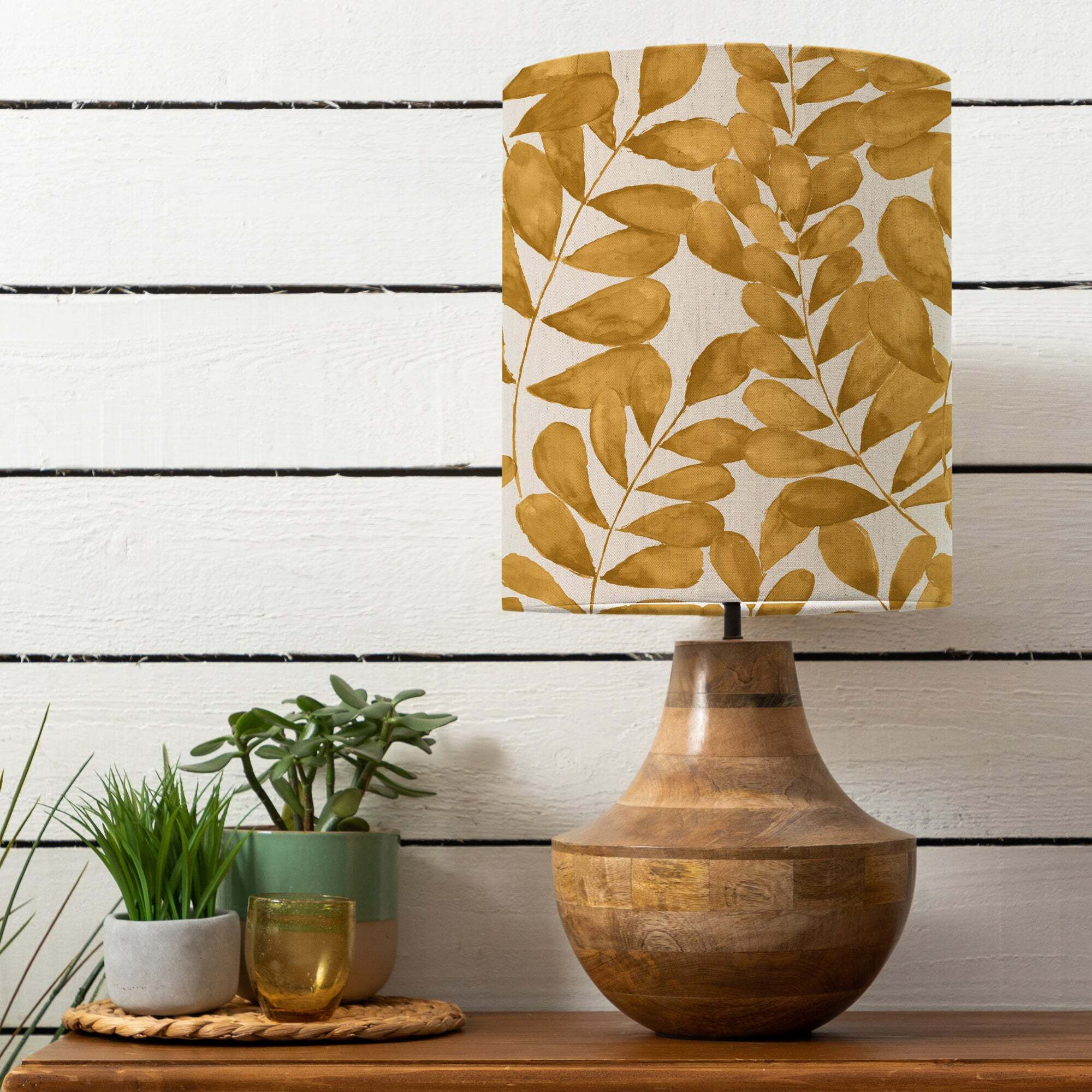 Leven Table Lamp with Rowan Shade Rowan Gold by Dunelm | uFurnish.com