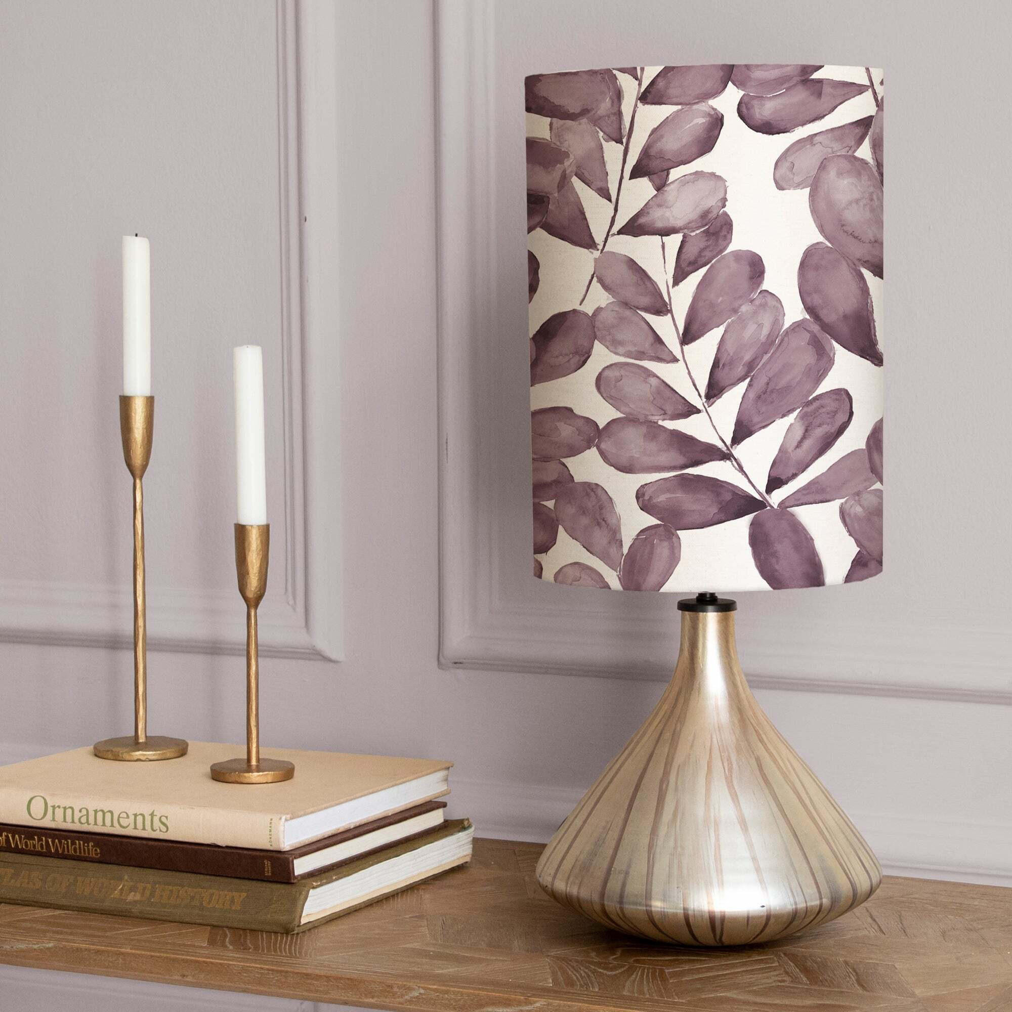 Luna Table Lamp with Rowan Shade Rowan Violet Purple by Dunelm ...