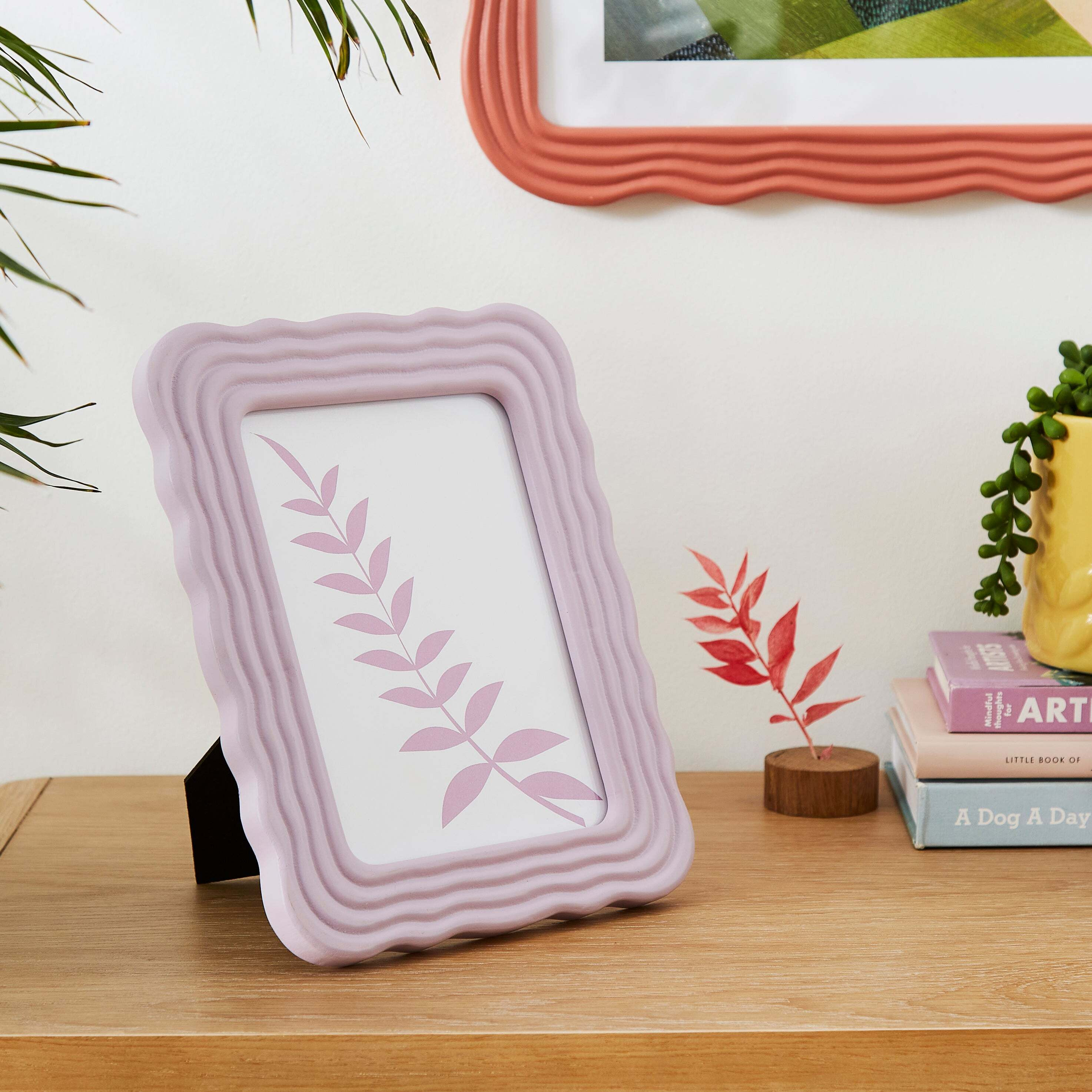 Wavy Lilac Photo Frame Lilac by Dunelm | uFurnish.com