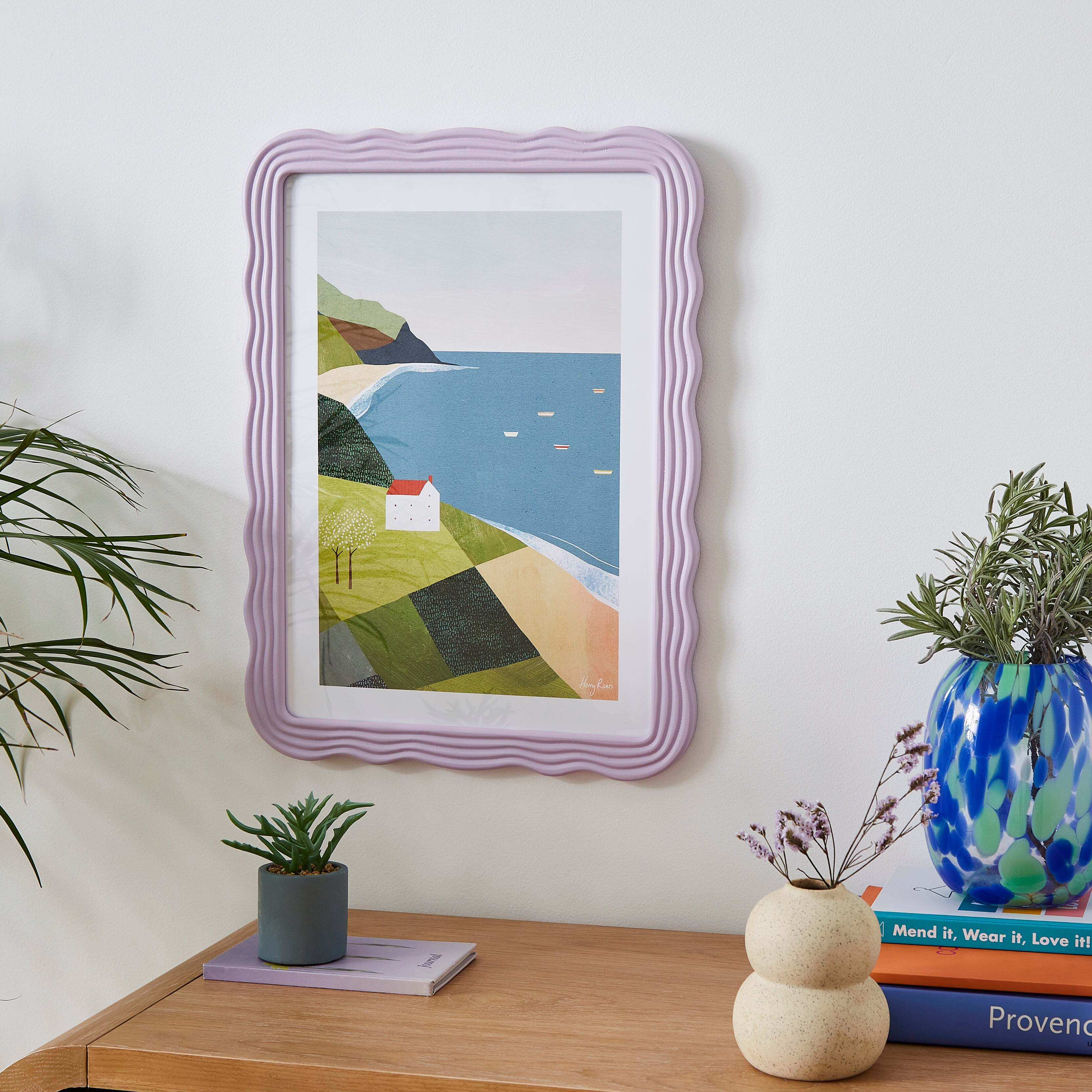 Wavy Lilac Photo Frame Lilac by Dunelm | uFurnish.com