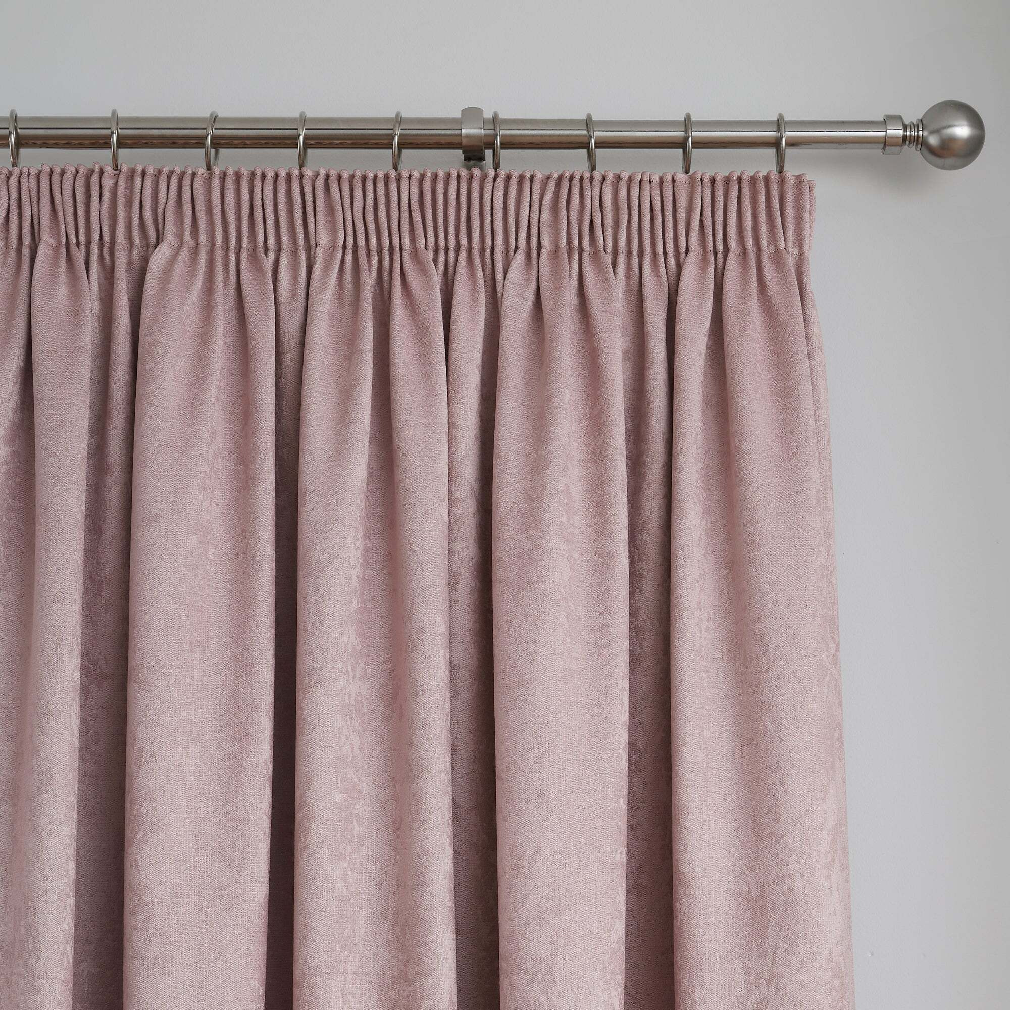 Fusion Galaxy Dim Out Pencil Pleat Curtains Blush by Dunelm | ufurnish.com