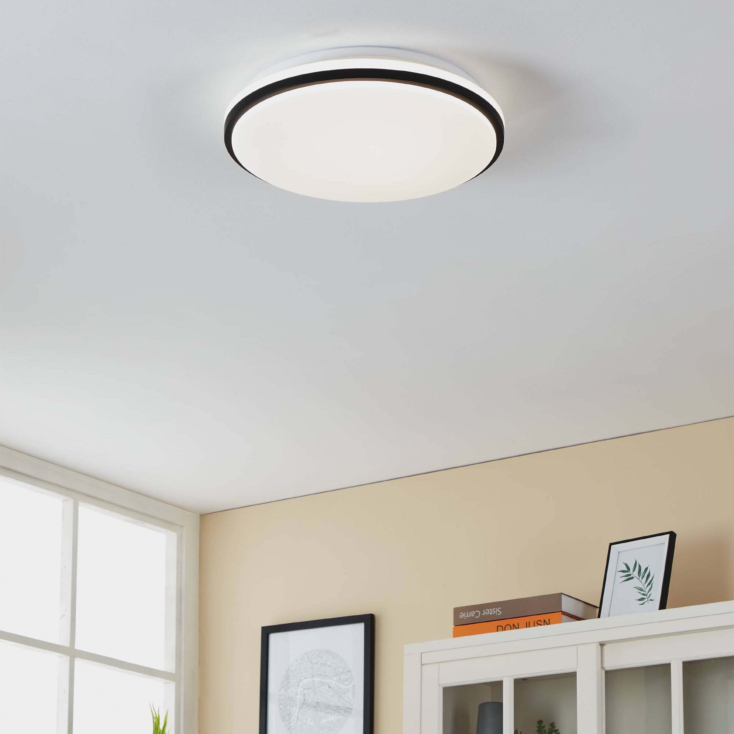 EGLO Pinetto LED Circular Ceiling Light White by Dunelm | ufurnish.com