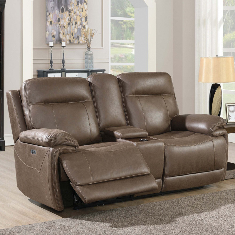 Glenwood 2 Seater Electric Recliner Sofa Chestnut by Dunelm | ufurnish.com