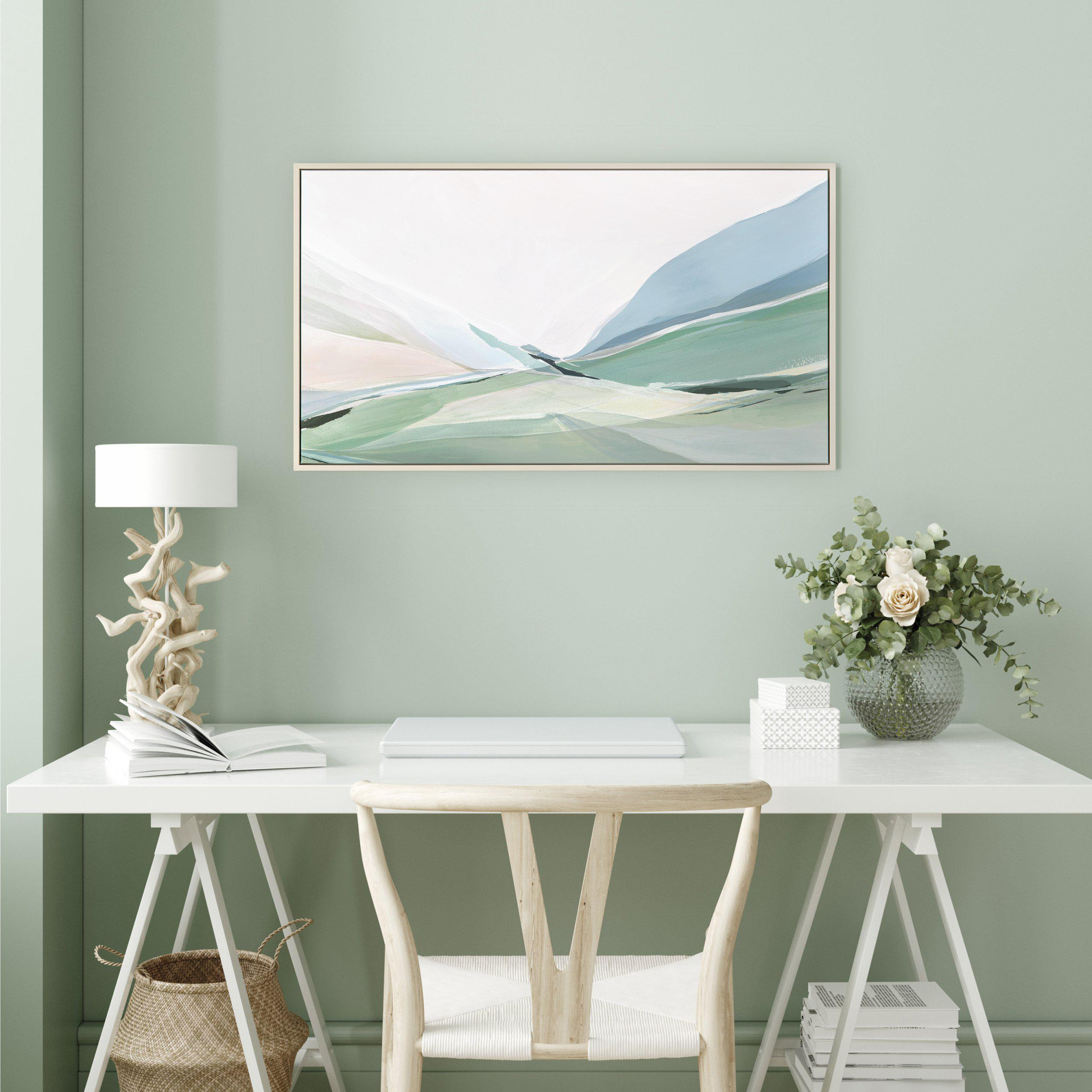 Rolling Green By Ian C Framed Canvas Gold by Dunelm | ufurnish.com