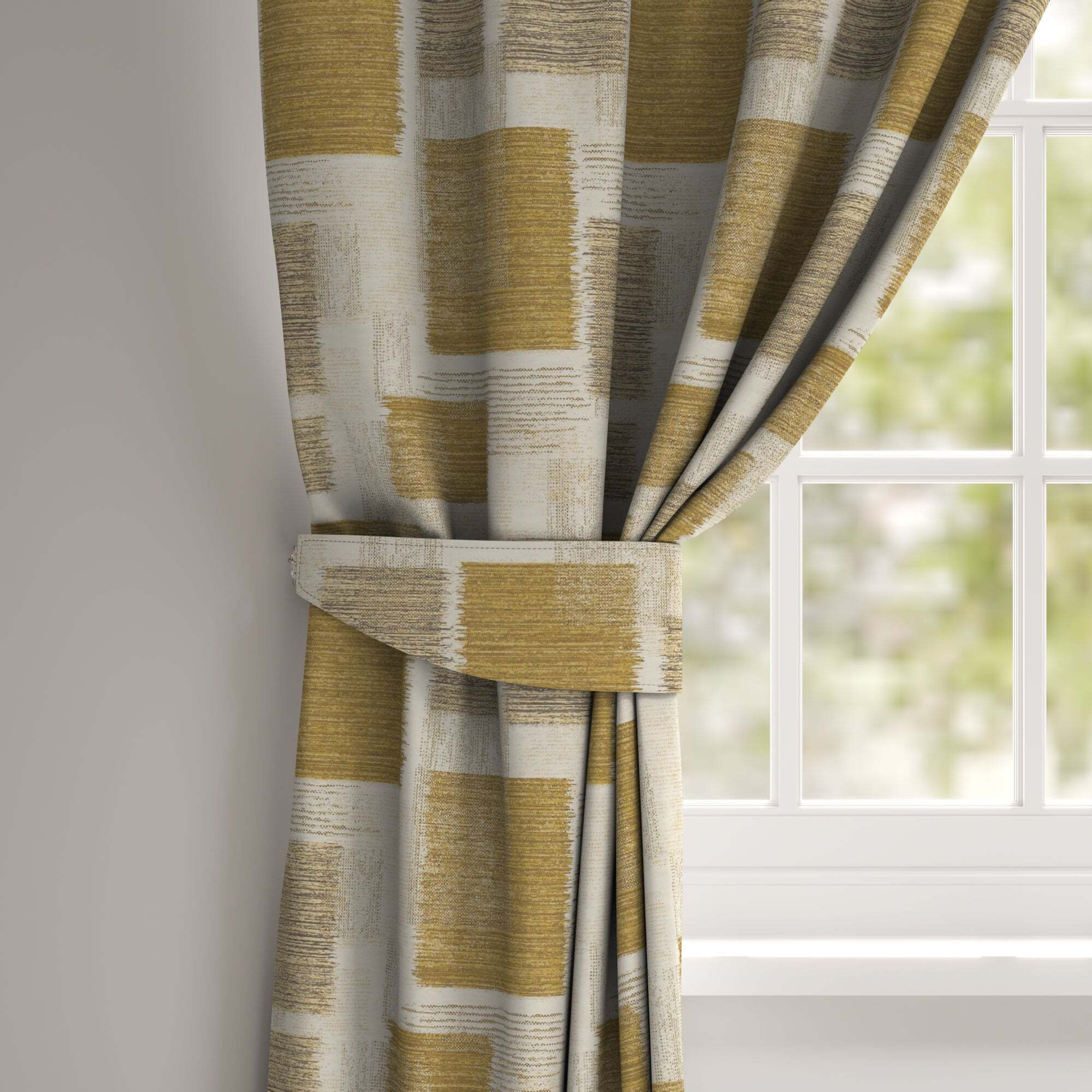 Jefferson Made To Order Tieback Jefferson Ochre by Dunelm | ufurnish.com