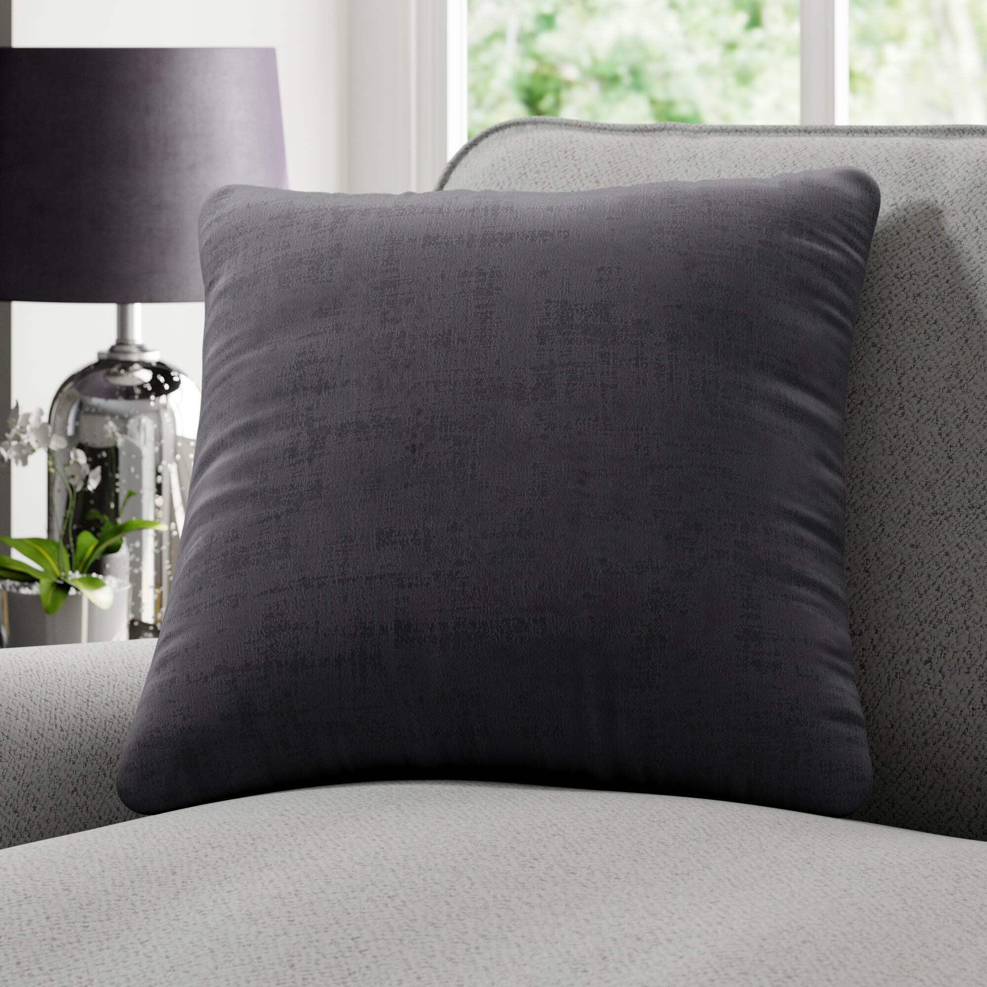 Alessia Made to Order Cushion Cover Alessia Smoke by Dunelm | ufurnish.com