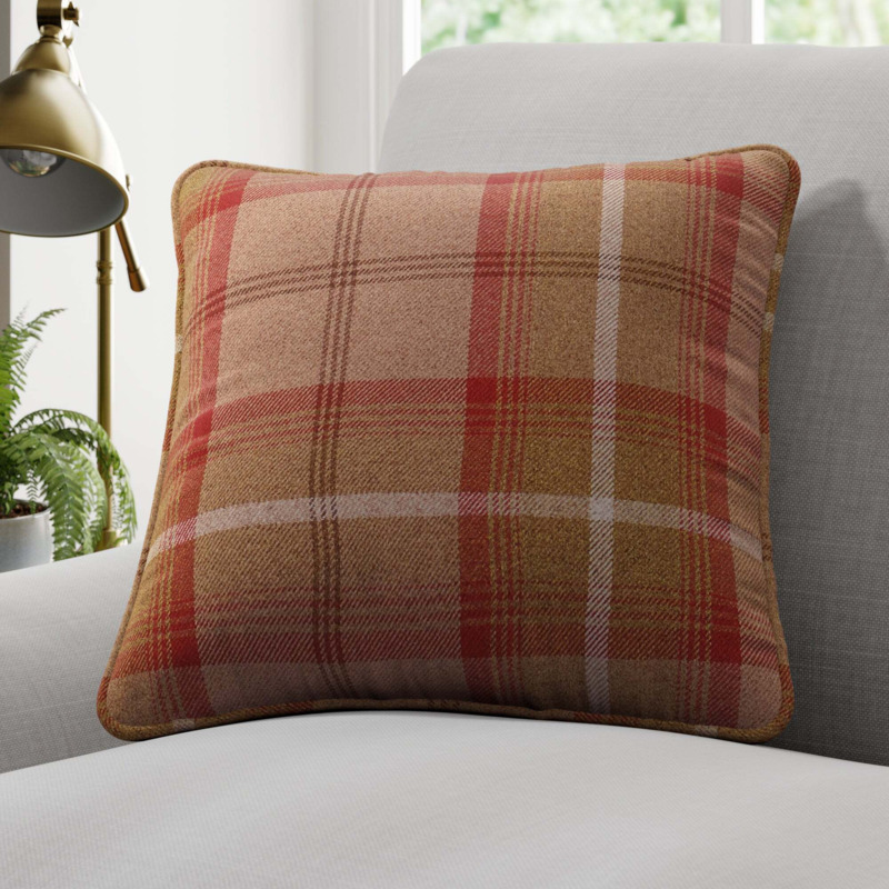 Highland Check Made to Order Cushion Cover Highland Check Rust by ...
