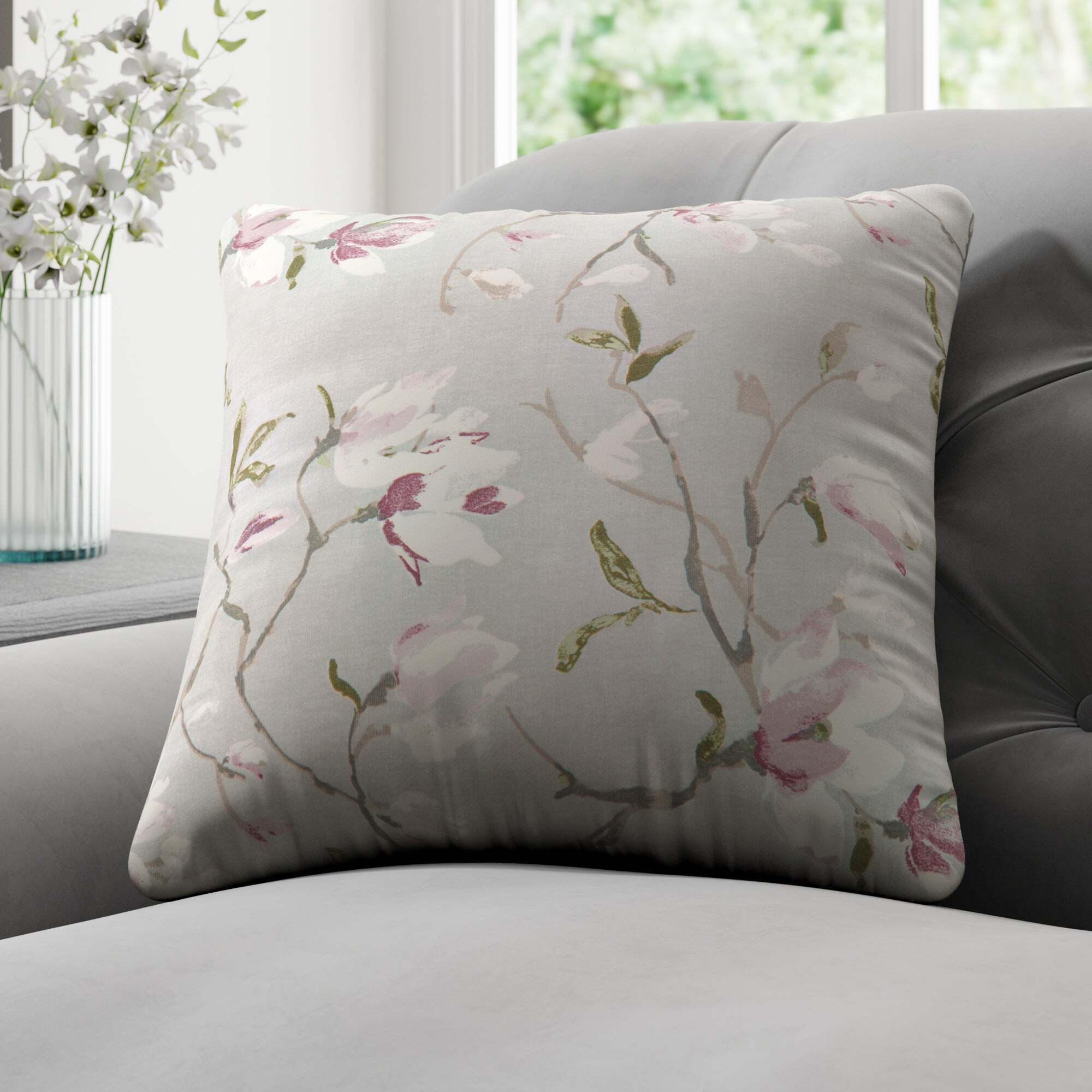 Magnolia Made to Order Cushion Cover Magnolia Grey by Dunelm | ufurnish.com