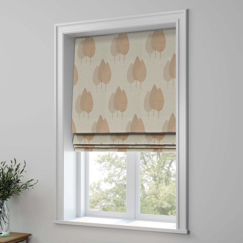 Plato Made to Measure Roman Blind Plato Chenille Natural by Dunelm | ufurnish.com