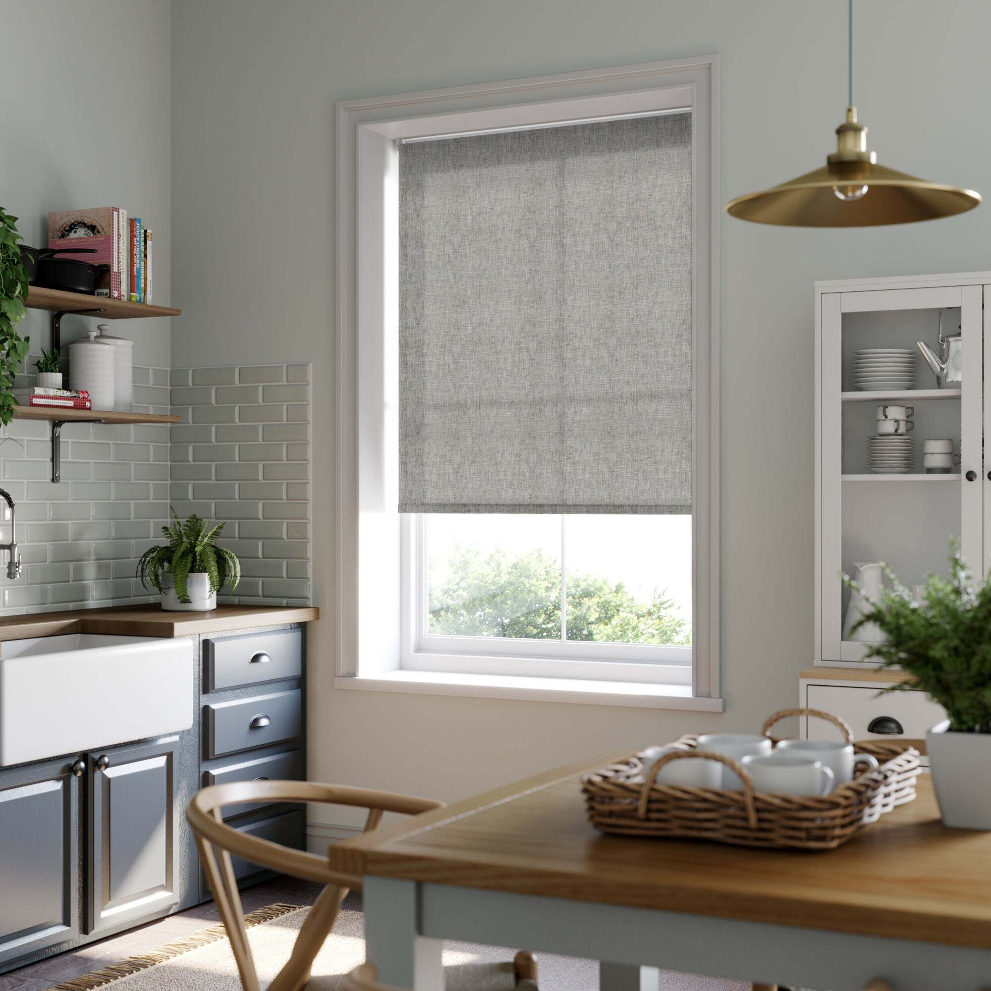 Pantella Made to Measure Daylight Roller Blind Pantella Grey by Dunelm ...