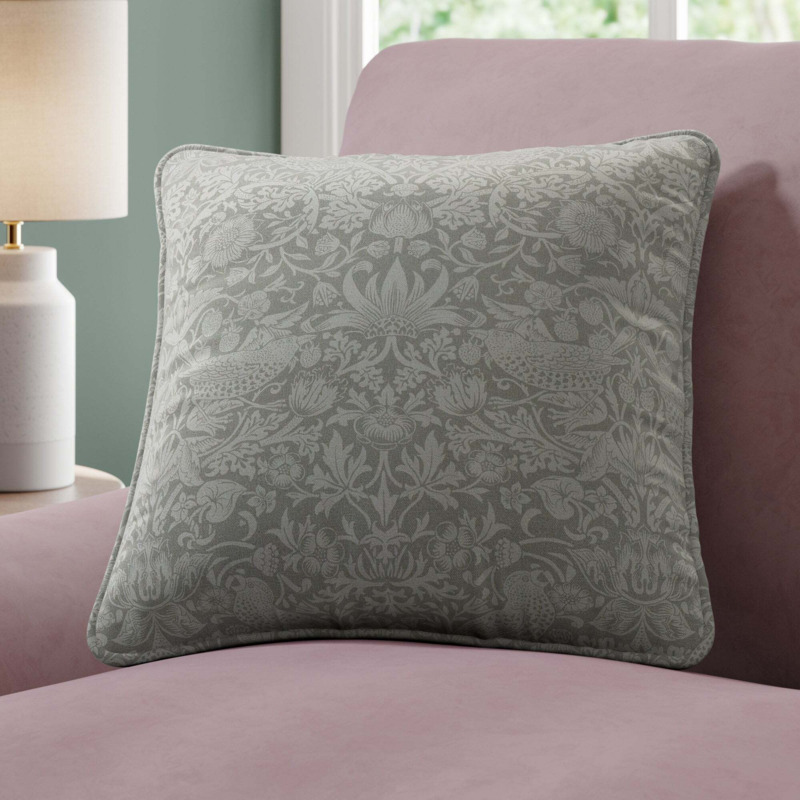 William Morris At Home Strawberry Thief Tonal Made To Order Cushion ...