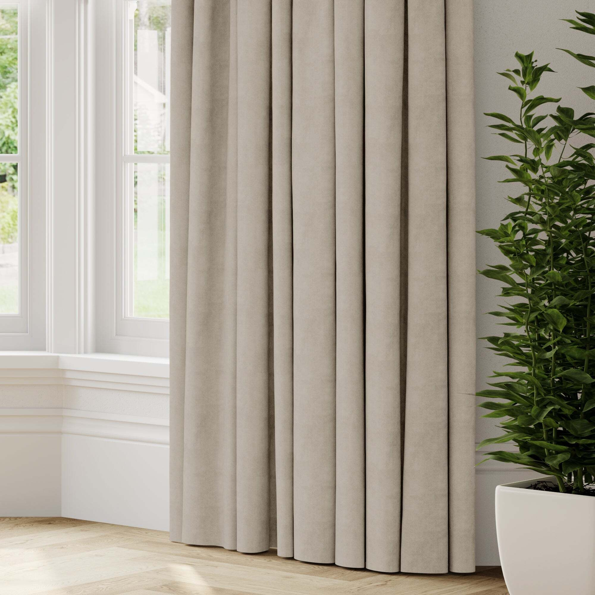 Empire Made to Measure Fire Retardant Curtains Beige by Dunelm ...