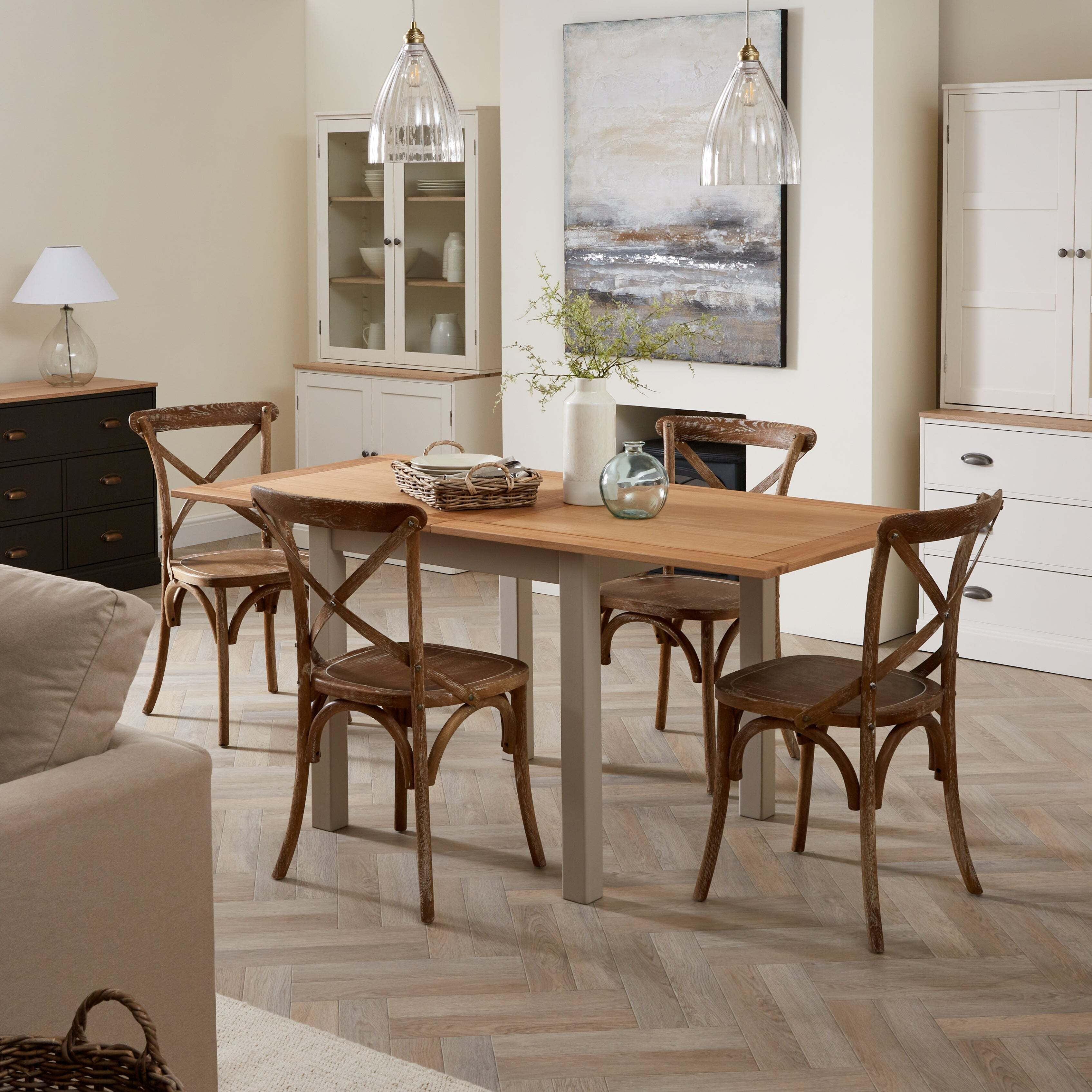 Clifford Flip Top Dining Table with Emmie Chairs Emmie Oak by Dunelm ...