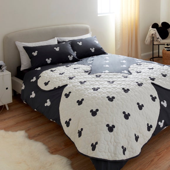Disney Mickey Mouse Mono Bedspread by Dunelm | ufurnish.com